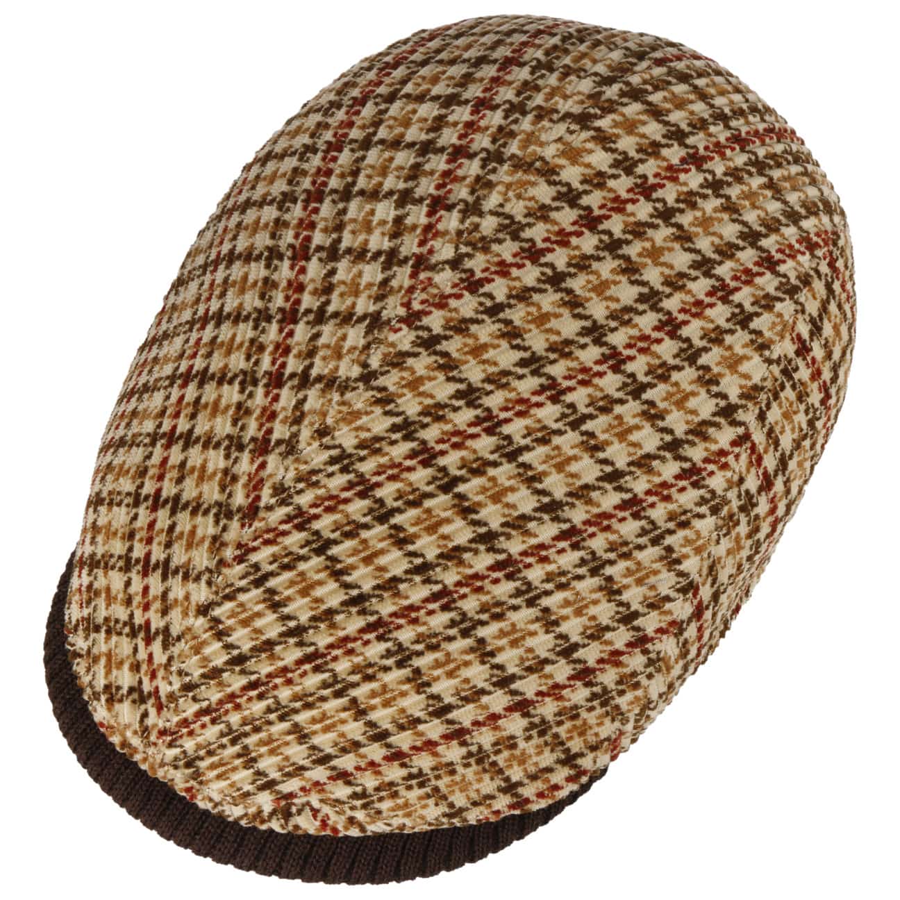 4 Panel Houndstooth Flat Cap by Alfonso D’Este - 103,95