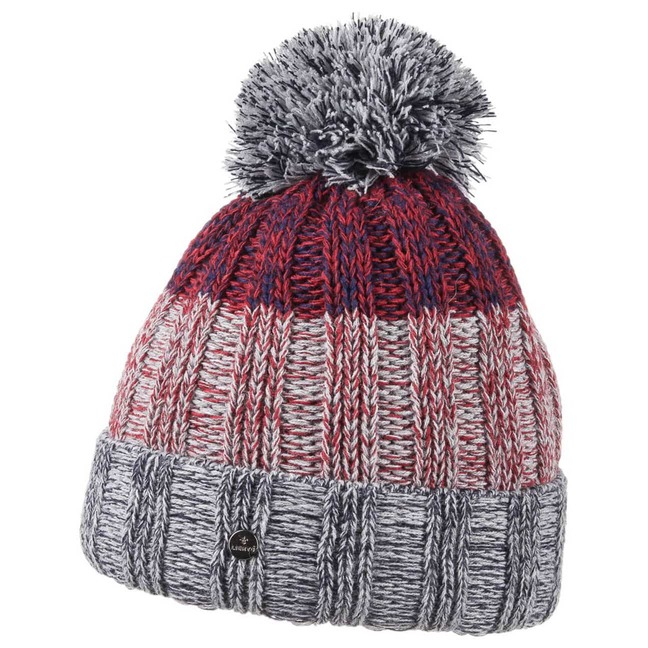 Tricolor Pompom Hat with Cuff by Lierys - 32,95