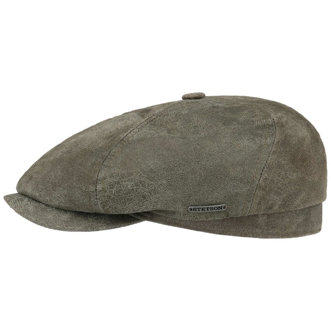 6 Panel Pigskin Flat Cap by Stetson - 99,00