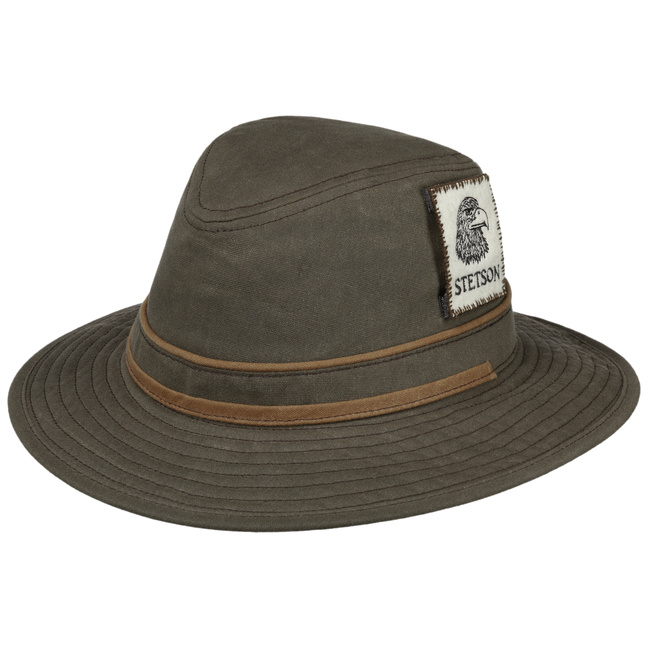 Vintage Waxed Cotton Outdoor-Hatt by Stetson - 889,00 kr