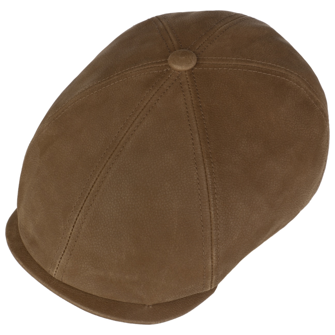 6 Panel Calf Leather Flat Cap by Stetson - 169,00