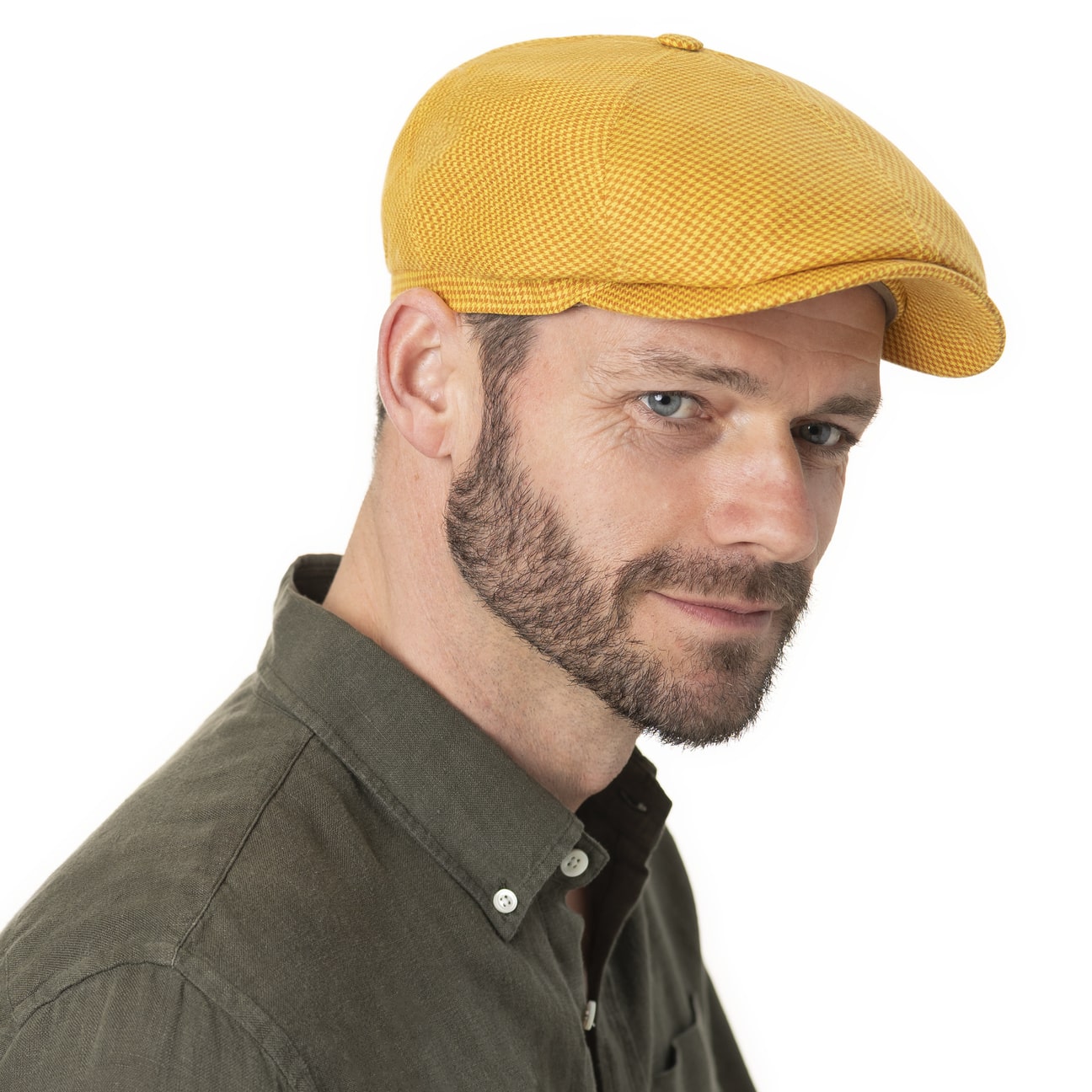 6 Panel Houndstooth Golf Flat Cap by Stetson --> Shop Hats, Beanies ...