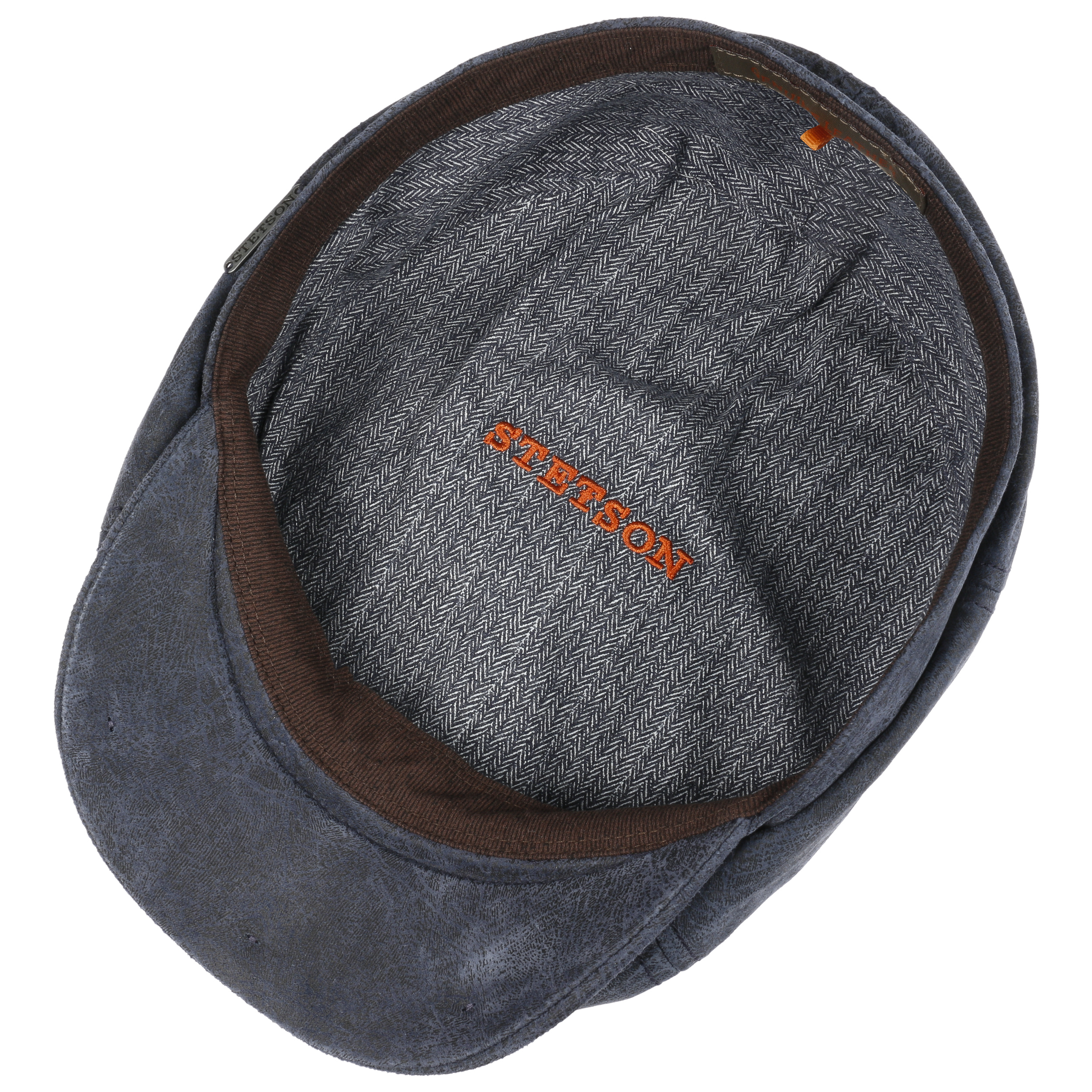 6 Panel Pigskin Flat Cap by Stetson - 99,00