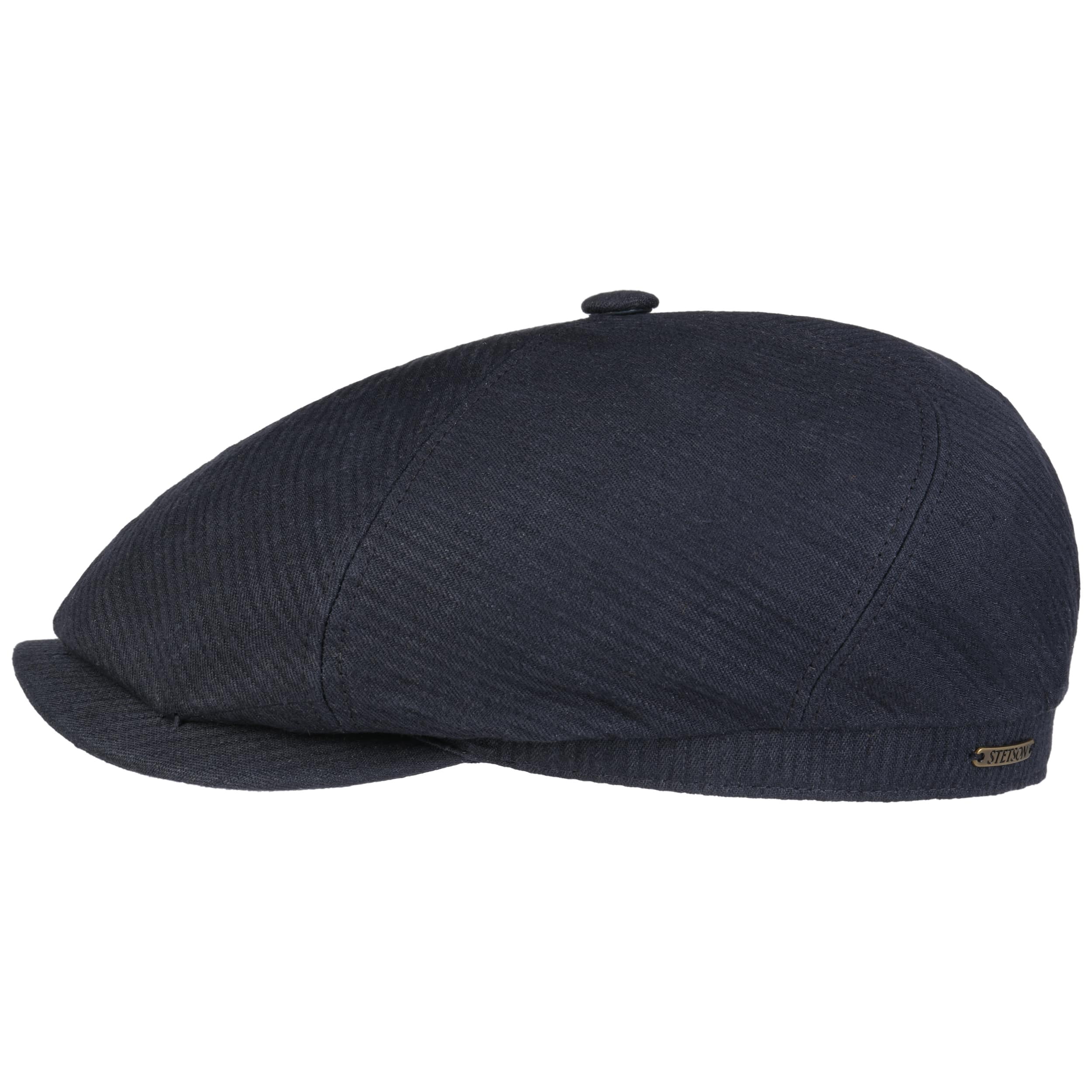 6 Panel Structure Linen Flat Cap by Stetson - 99,00