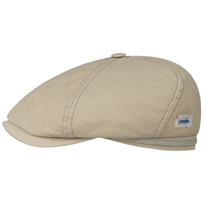 6 Panel Sustainable Cotton Flat Cap by Stetson - 82,95