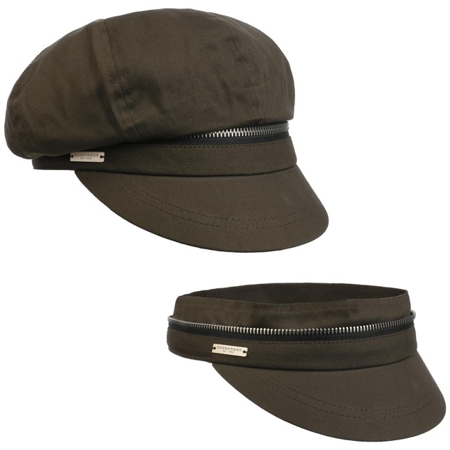Zip Cotton Newsboy Cap by Seeberger --> Shop Hats, Beanies & Caps ...
