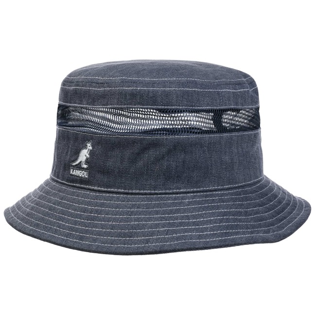 Distressed Cotton Mesh Bucket Cloth Hat by Kangol - 65,95