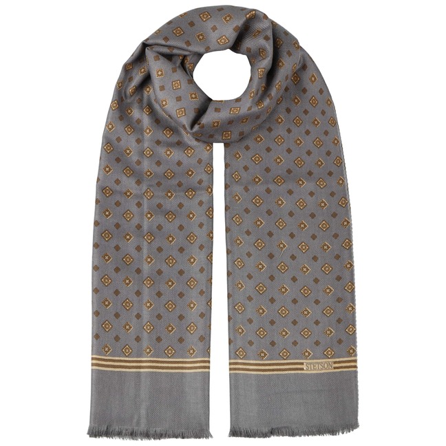 Rhombs Silkeskjerf med Ull by Stetson - 1389,00 kr