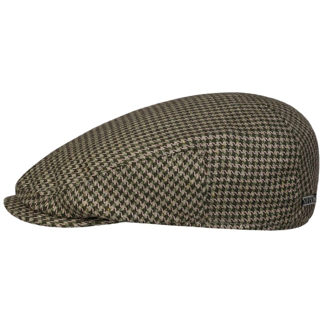 Silk Houndstooth Driver Flat Cap by Stetson --> Shop Hats, Beanies ...