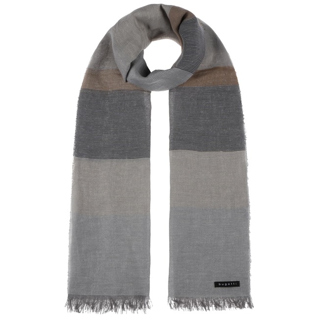 Colour Block Scarf with Linen by bugatti - 32,95
