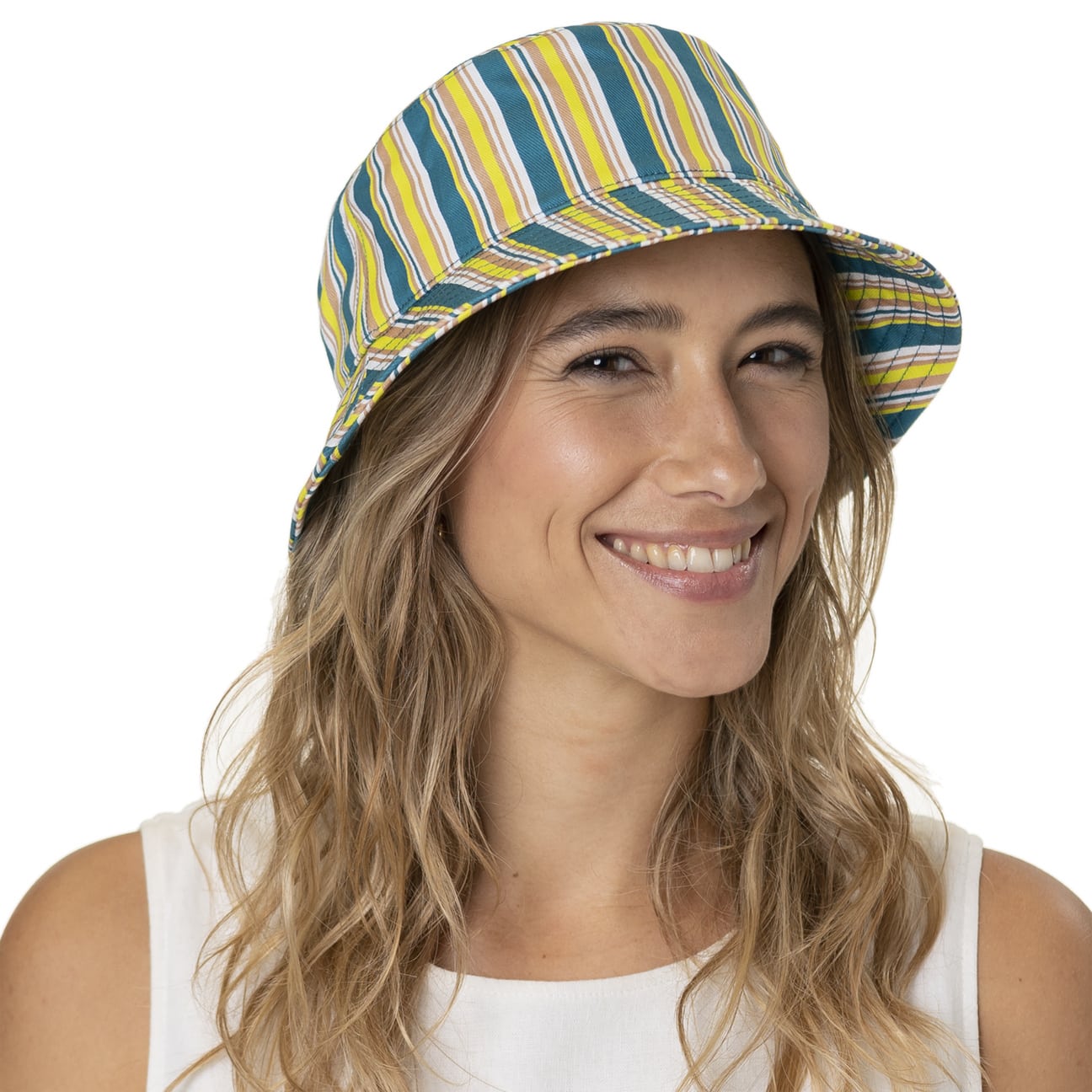 70s Stripe Bucket Cloth Hat by Kangol - 77,95