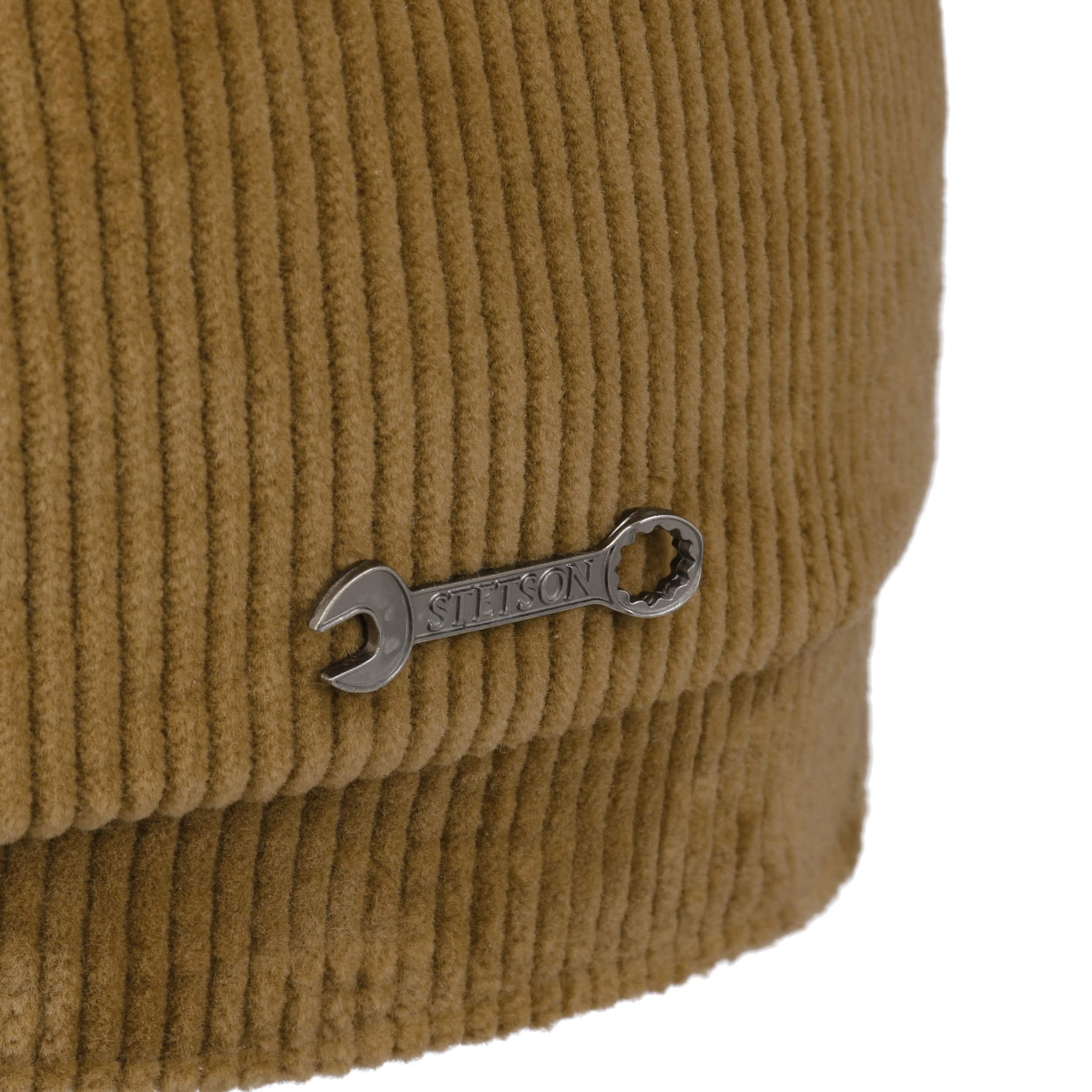 8 Panel Carson Cord Flat Cap by Stetson - 99,00