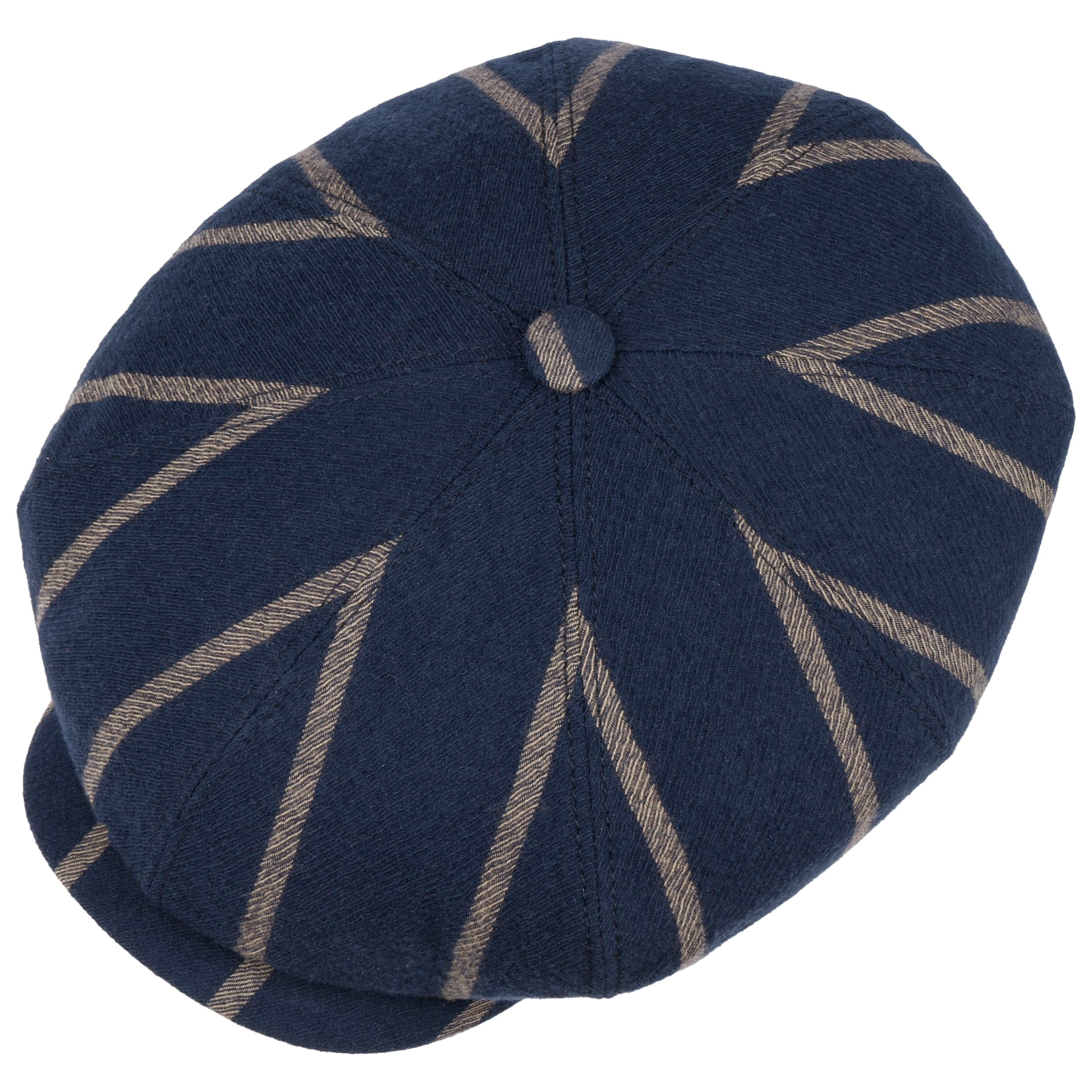 8 Panel Contrast Stripes Flat Cap by Stetson - 119,00