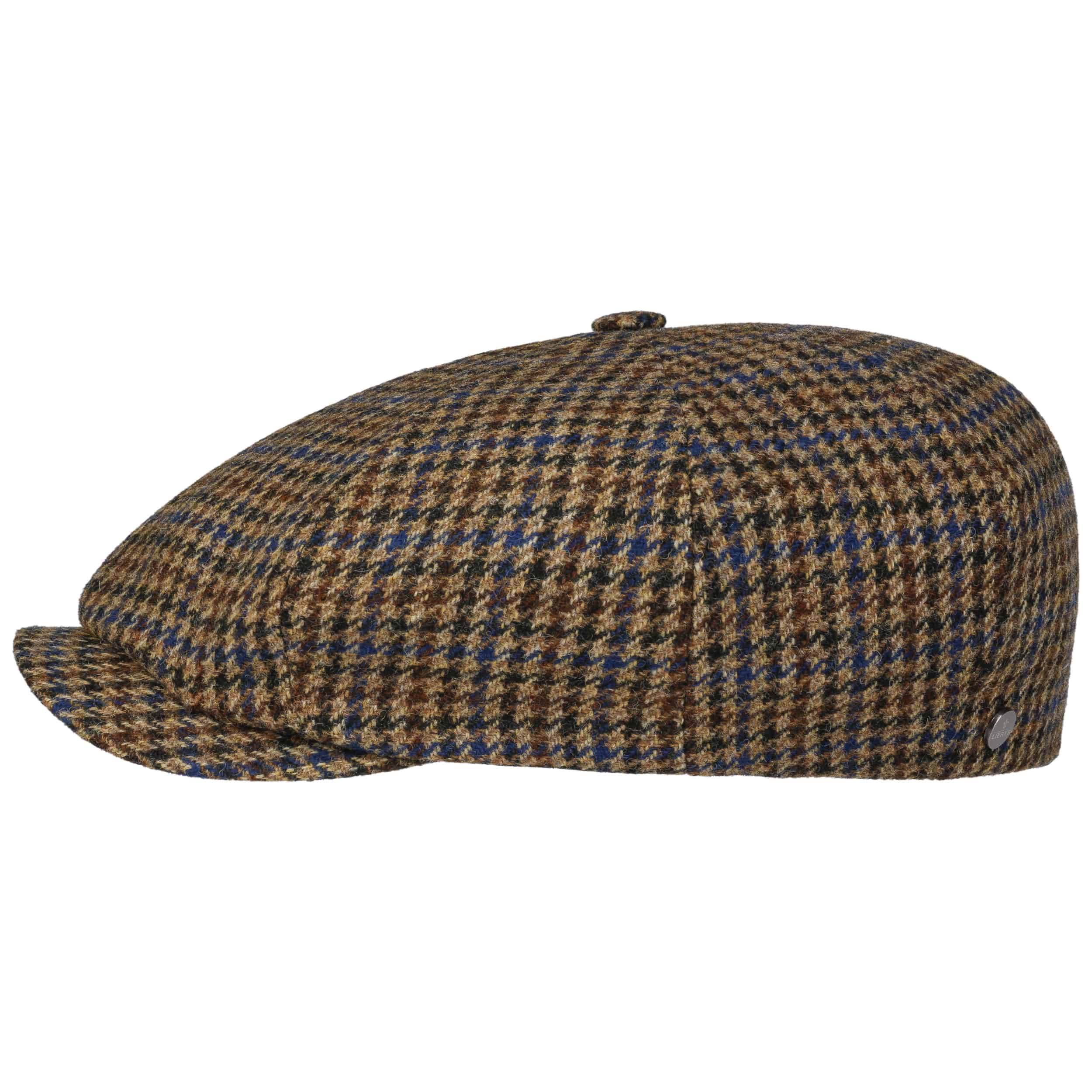 8 Panel Houndstooth Flat Cap by Lierys --> Shop Hats, Beanies & Caps ...