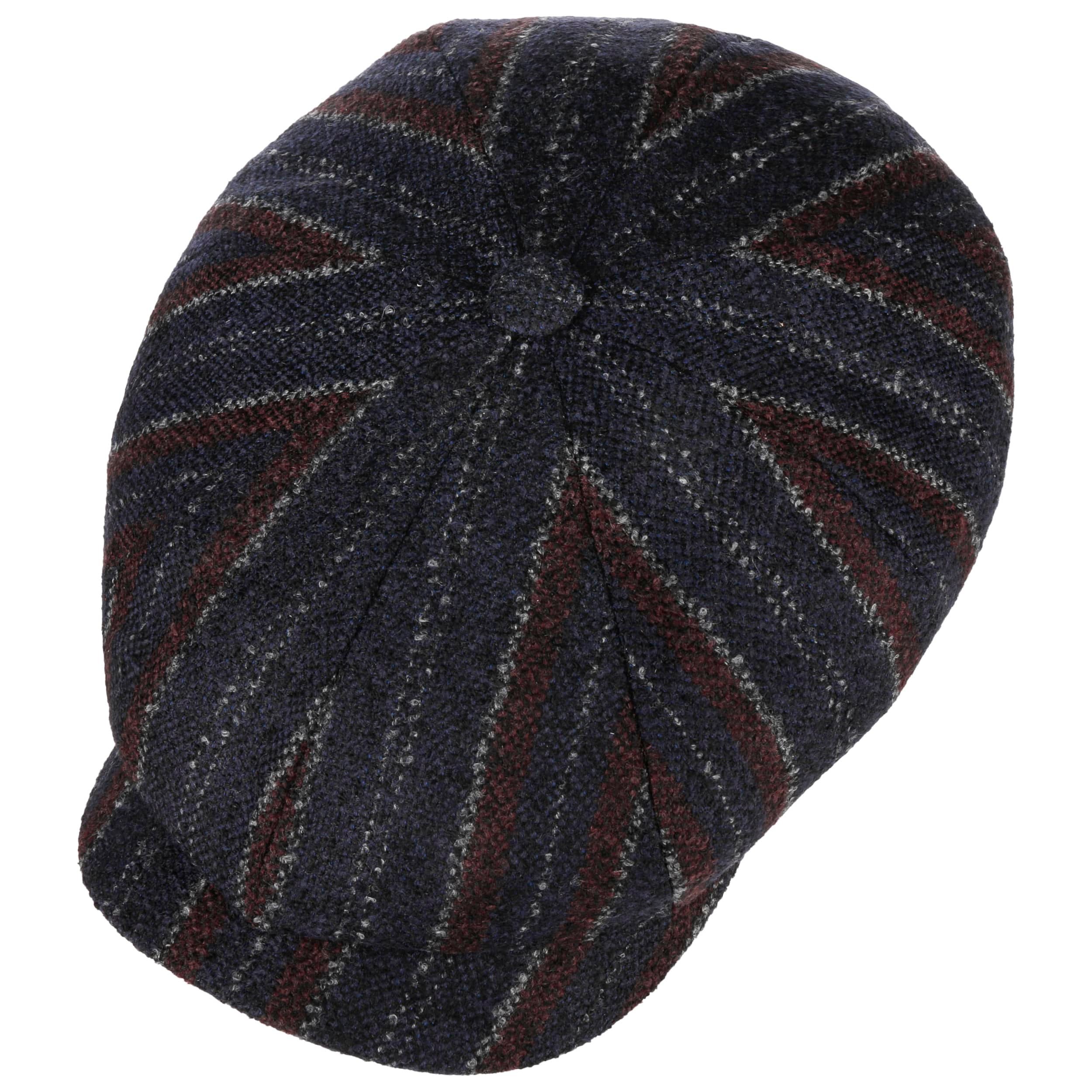 8 Panel Lana Stripe Flat Cap by Lierys - 83,95
