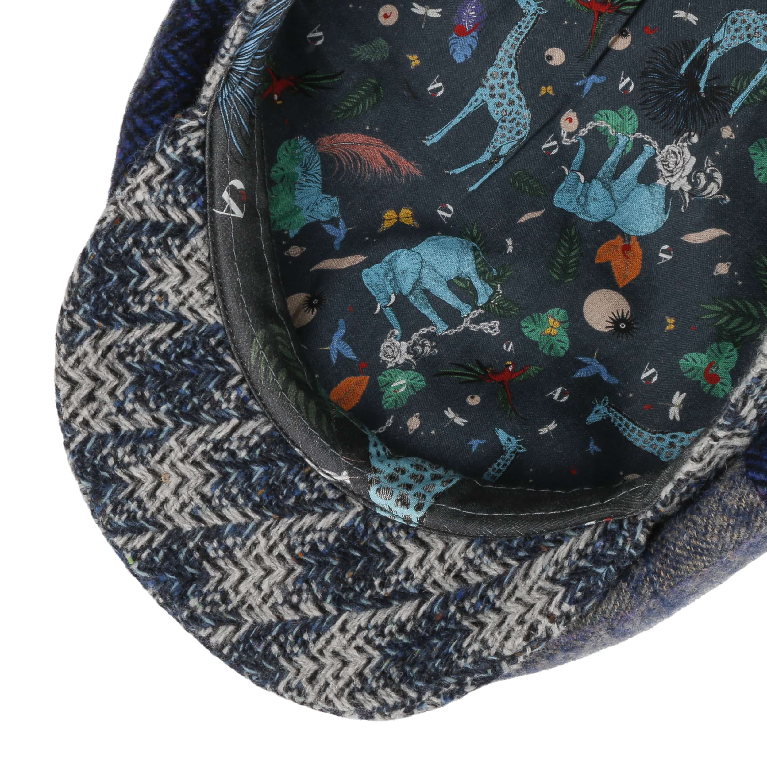 8 Panel Patchwork Flat Cap by Alfonso D’Este - 87,95