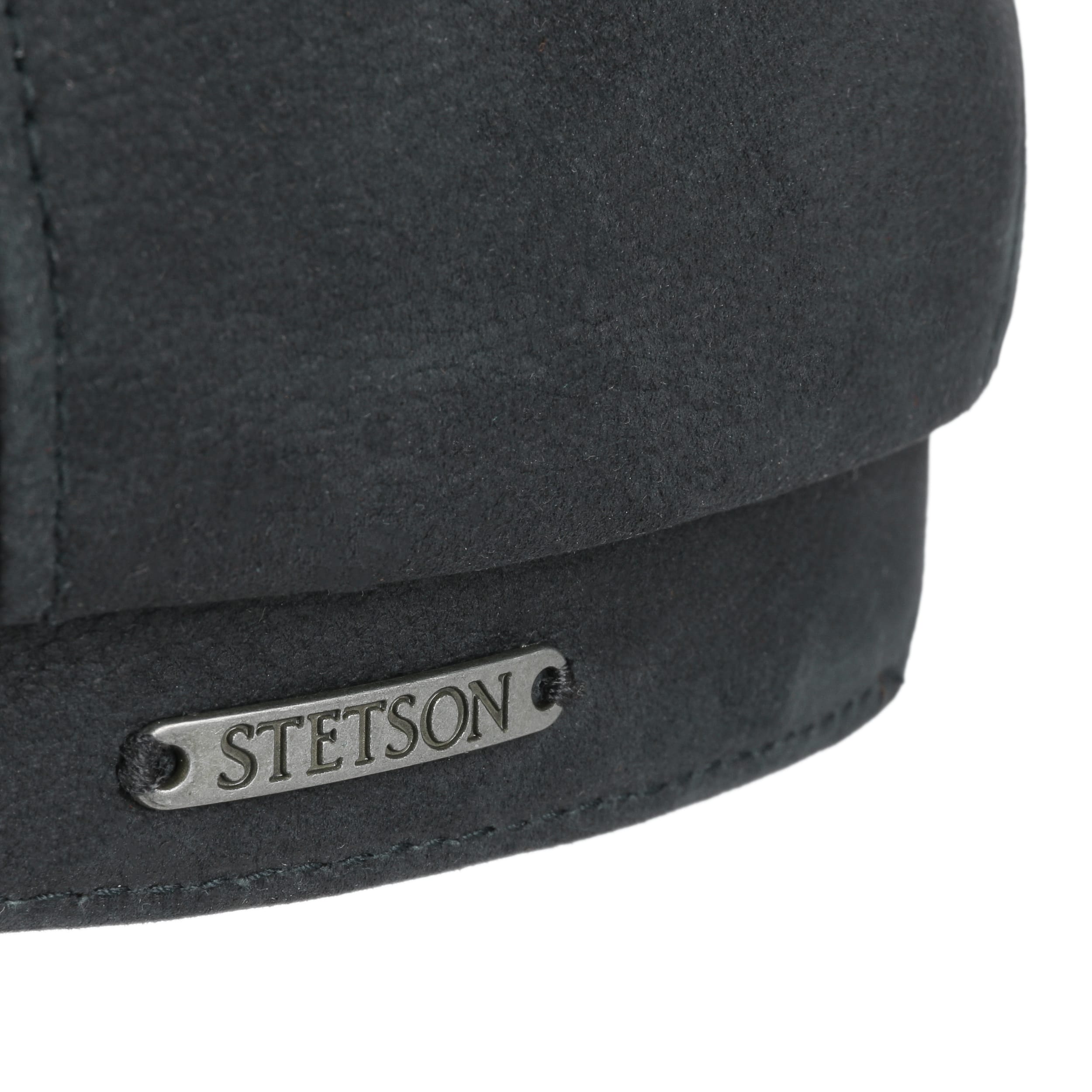 8 Panel Sheepskin Flat Cap by Stetson - 179,00