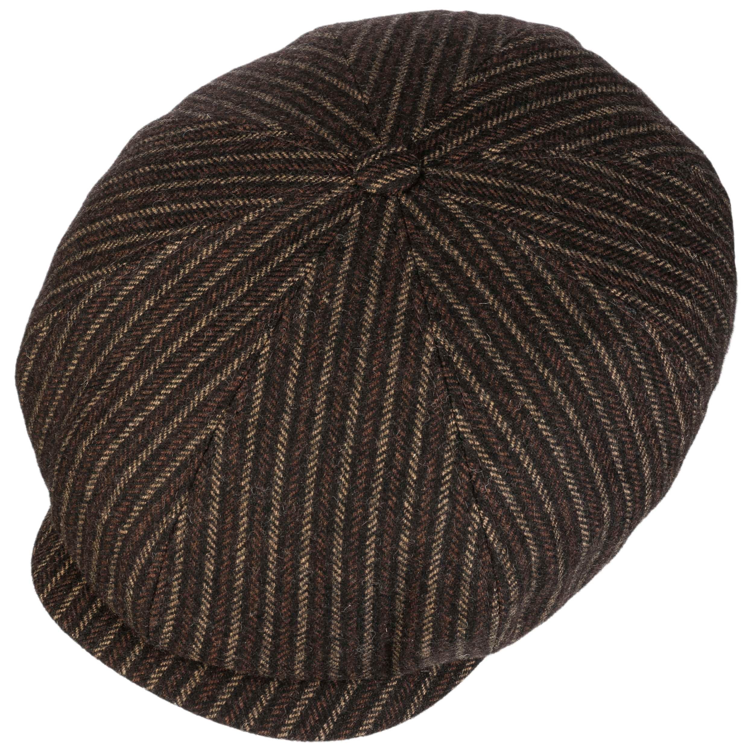 8 Panel Woolen Stripe Flat Cap by Stetson - 129,95