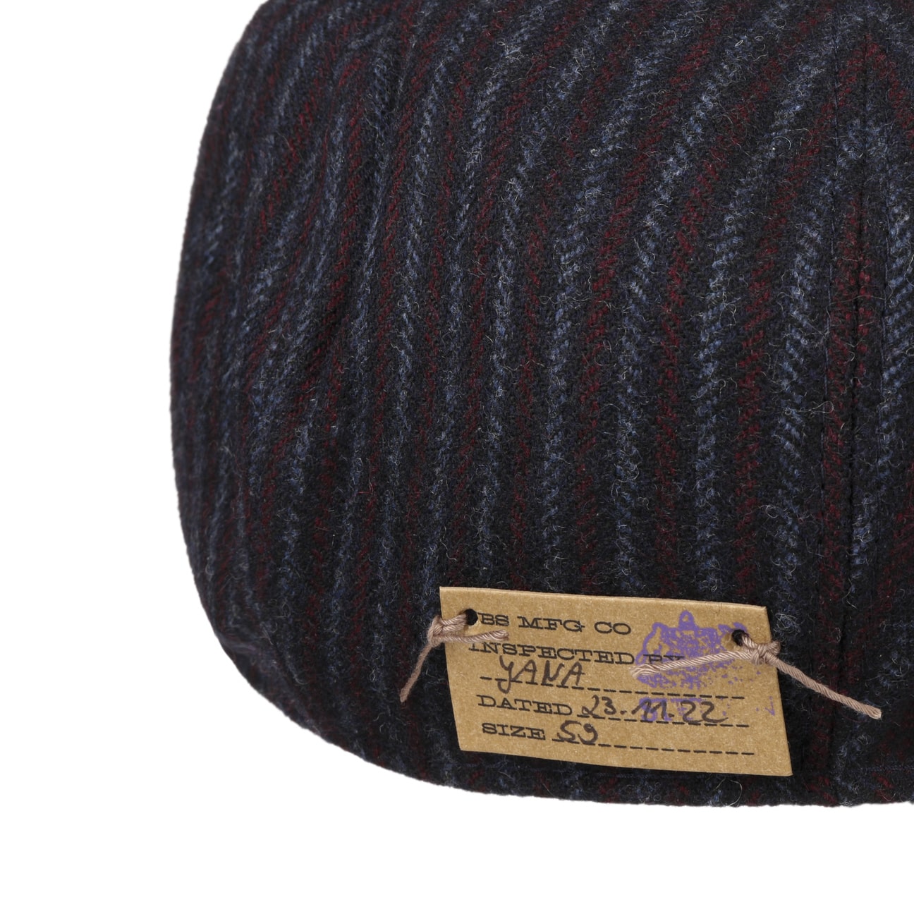 8 Panel Woolen Stripe Flat Cap by Stetson - 149,00