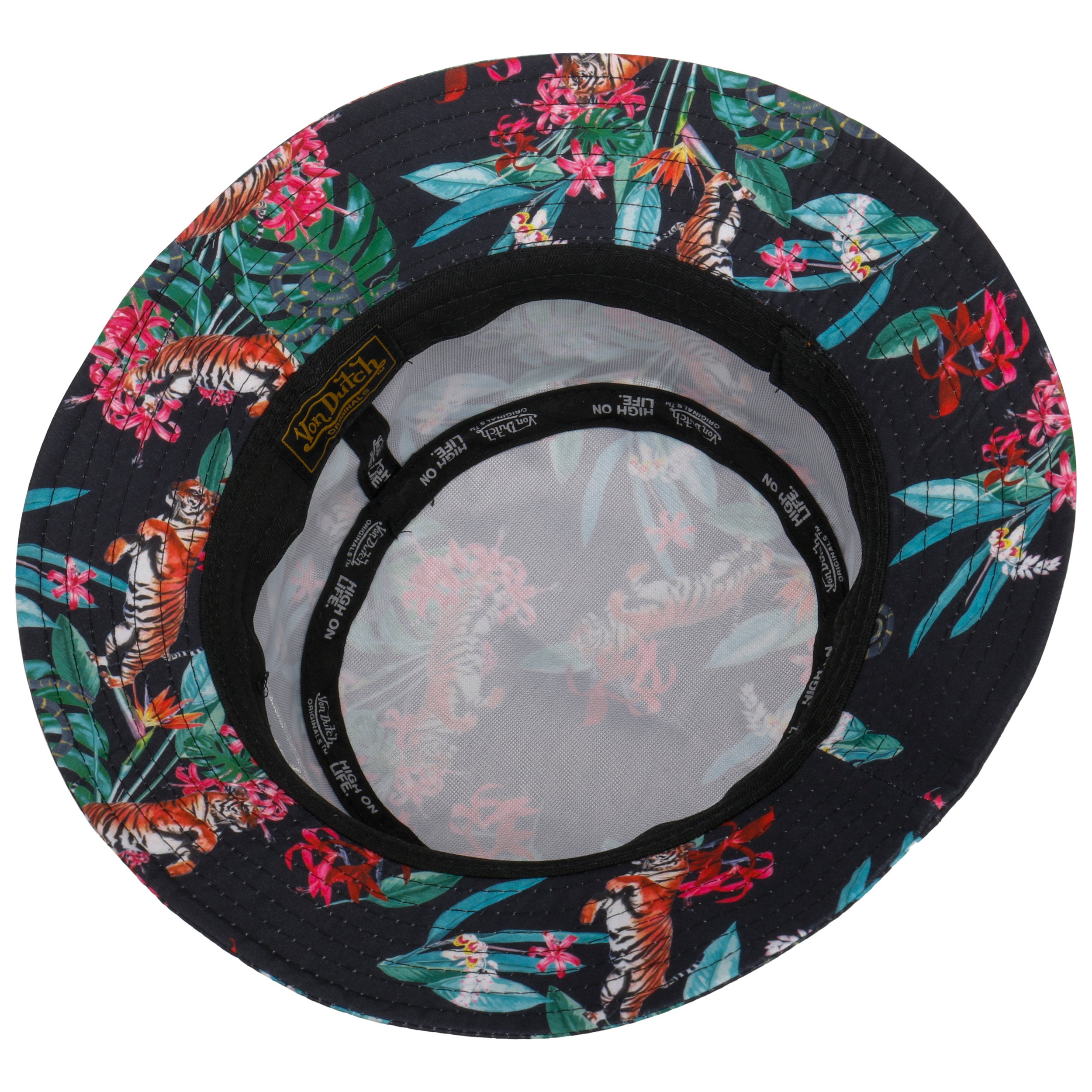 Allover Print Tiger Bucket Cloth Hat by Von Dutch - 35,95