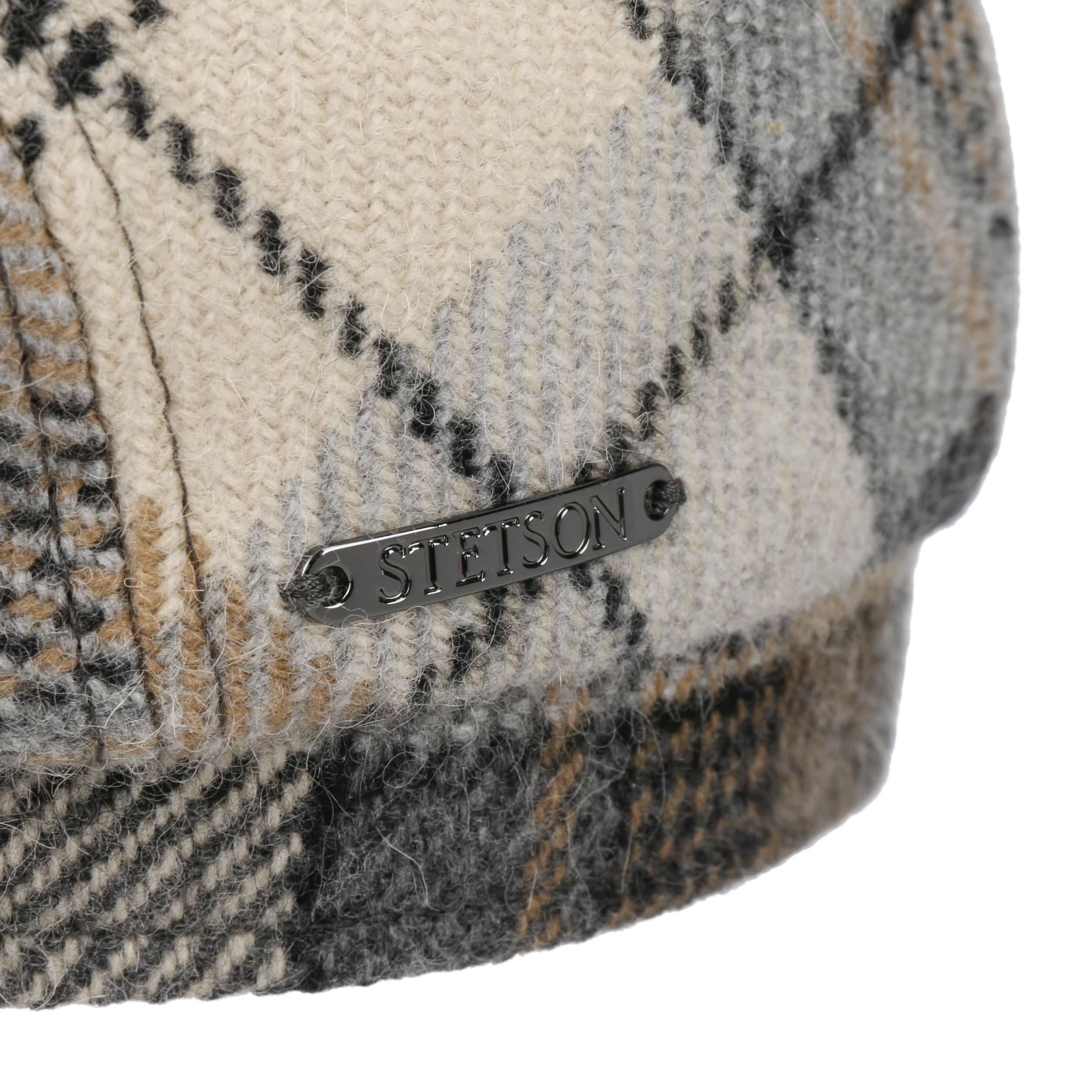 Alpaca Wool Check Driver Flat Cap by Stetson - 219,00