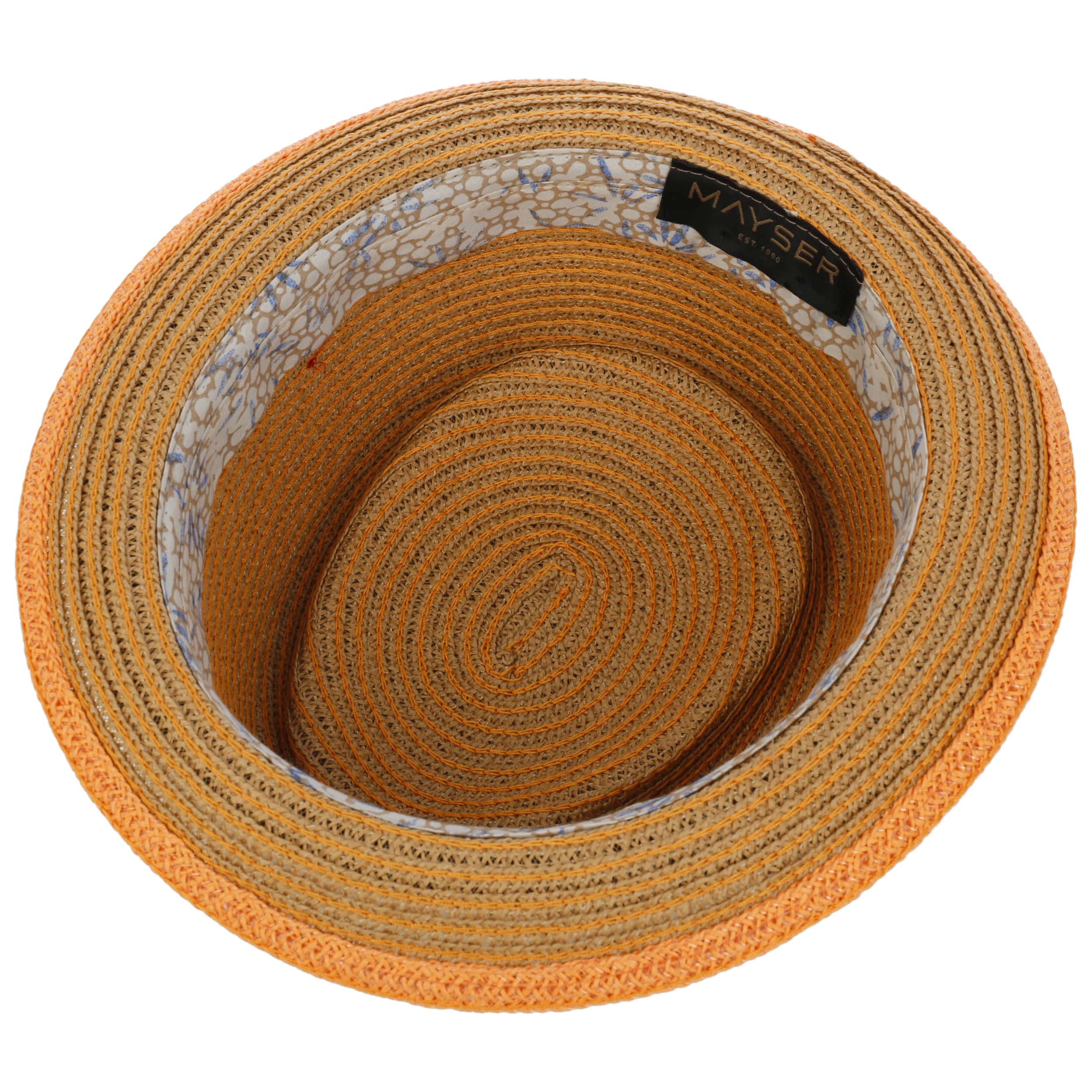 Andy Orange Pork Pie Straw Hat by Mayser - 93,95