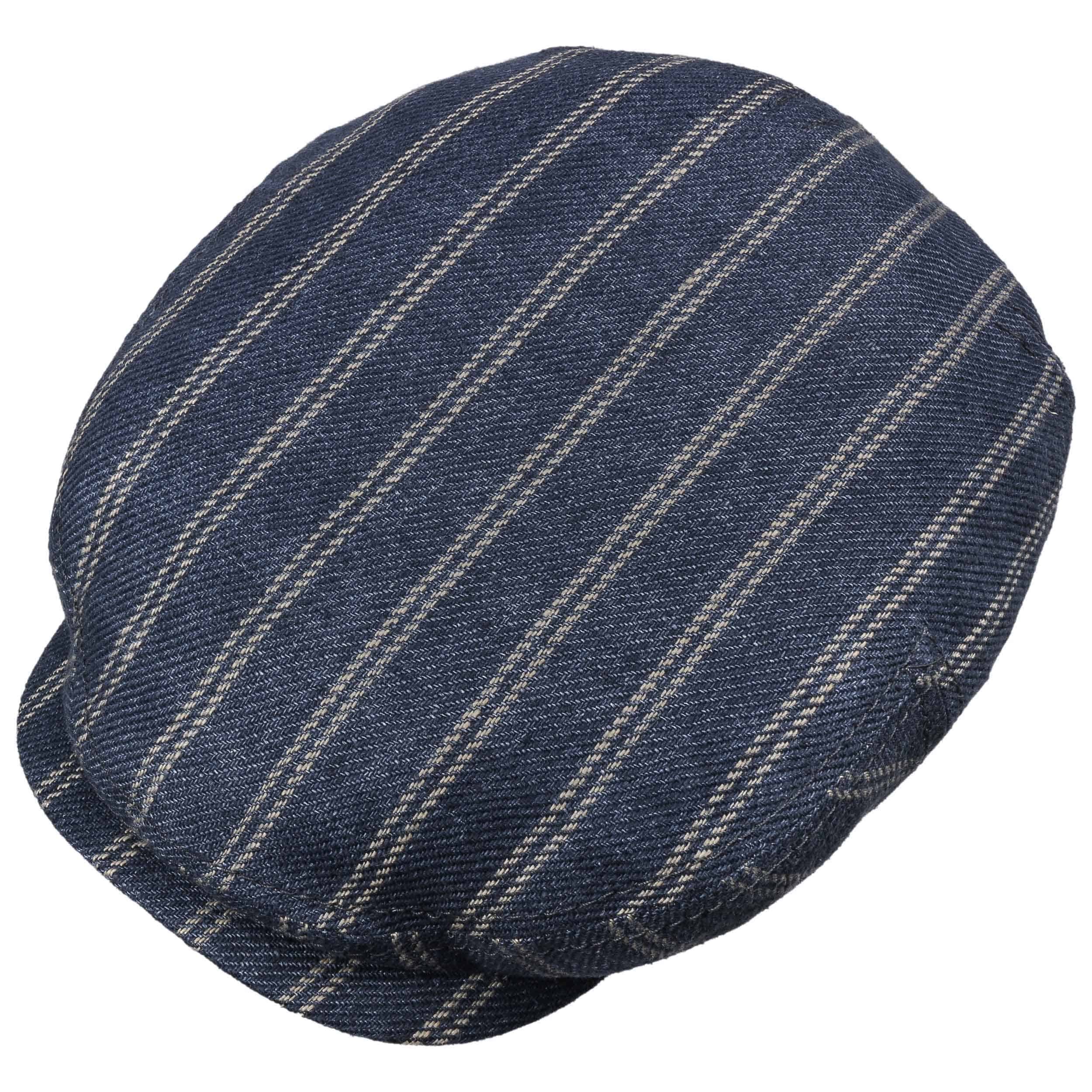 Bandera Stripes Linen Flat Cap by Stetson - 61,95