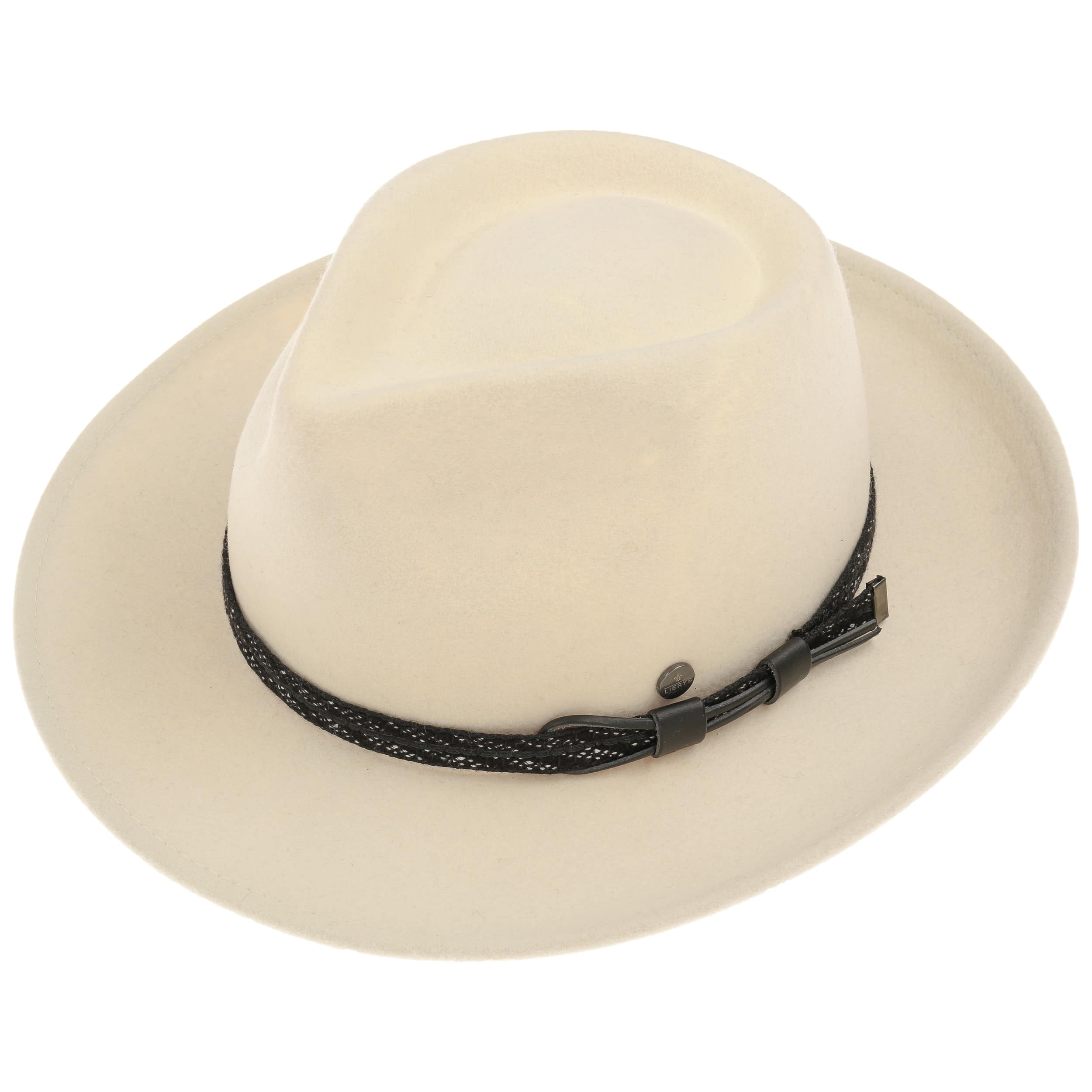 Barnell White Bogart Wool Felt Hat by Lierys - 83,95