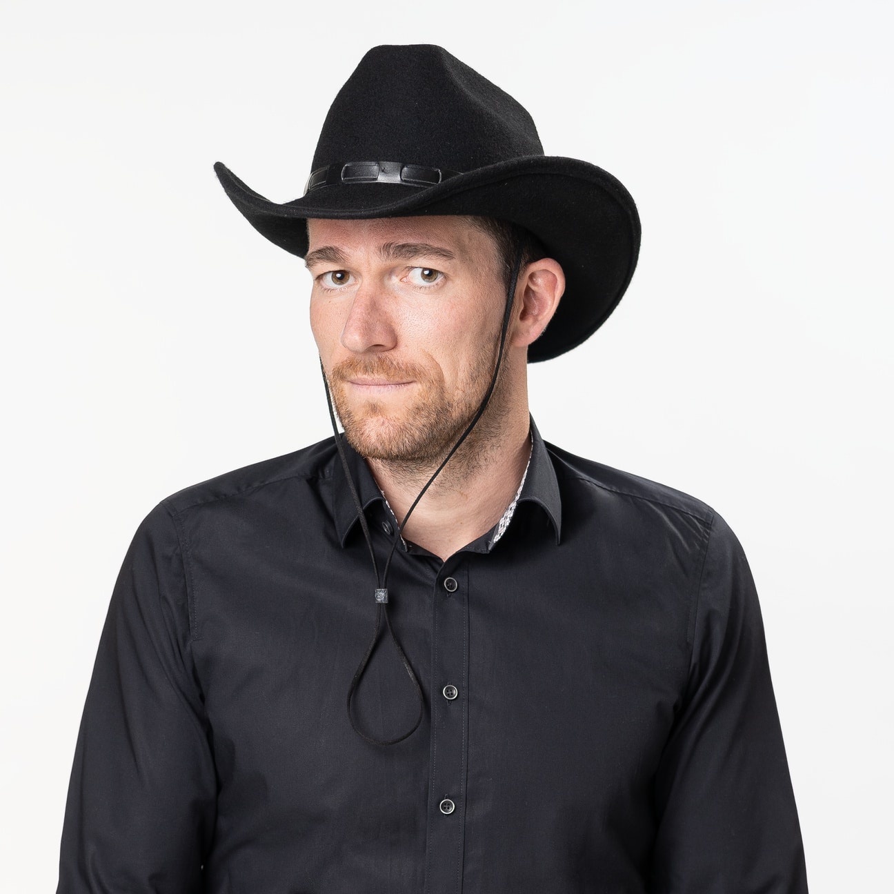 Bill Cody Western Hat with Chin Strap by Lipodo - 68,95