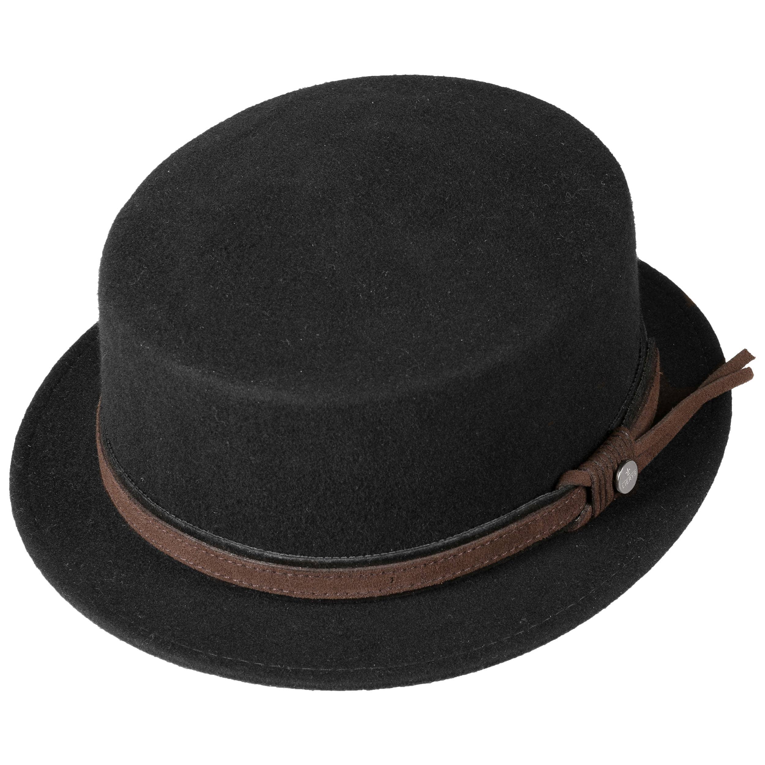 Boater Wool Felt Hat with Leather Band by Lierys - 83,95