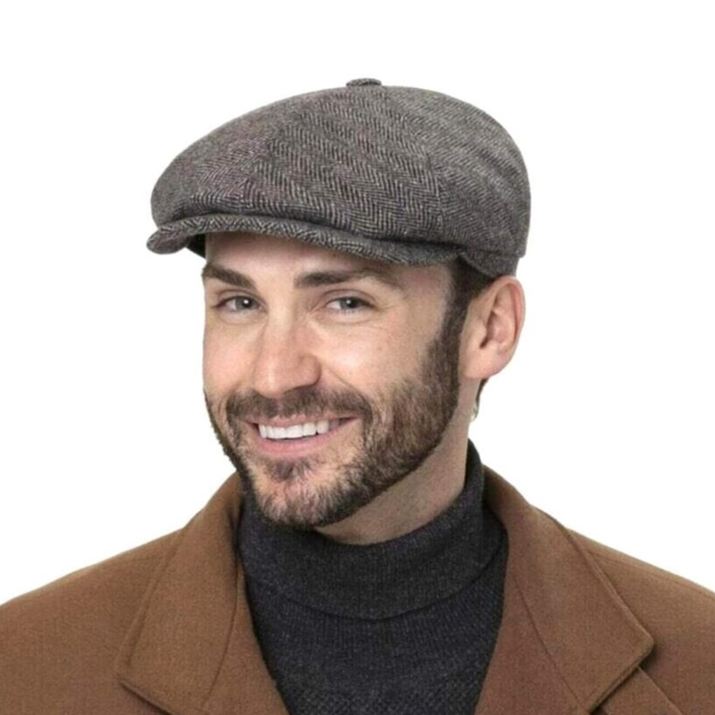 Brooklin Classic Herringbone Flat Cap by Stetson - 89,00