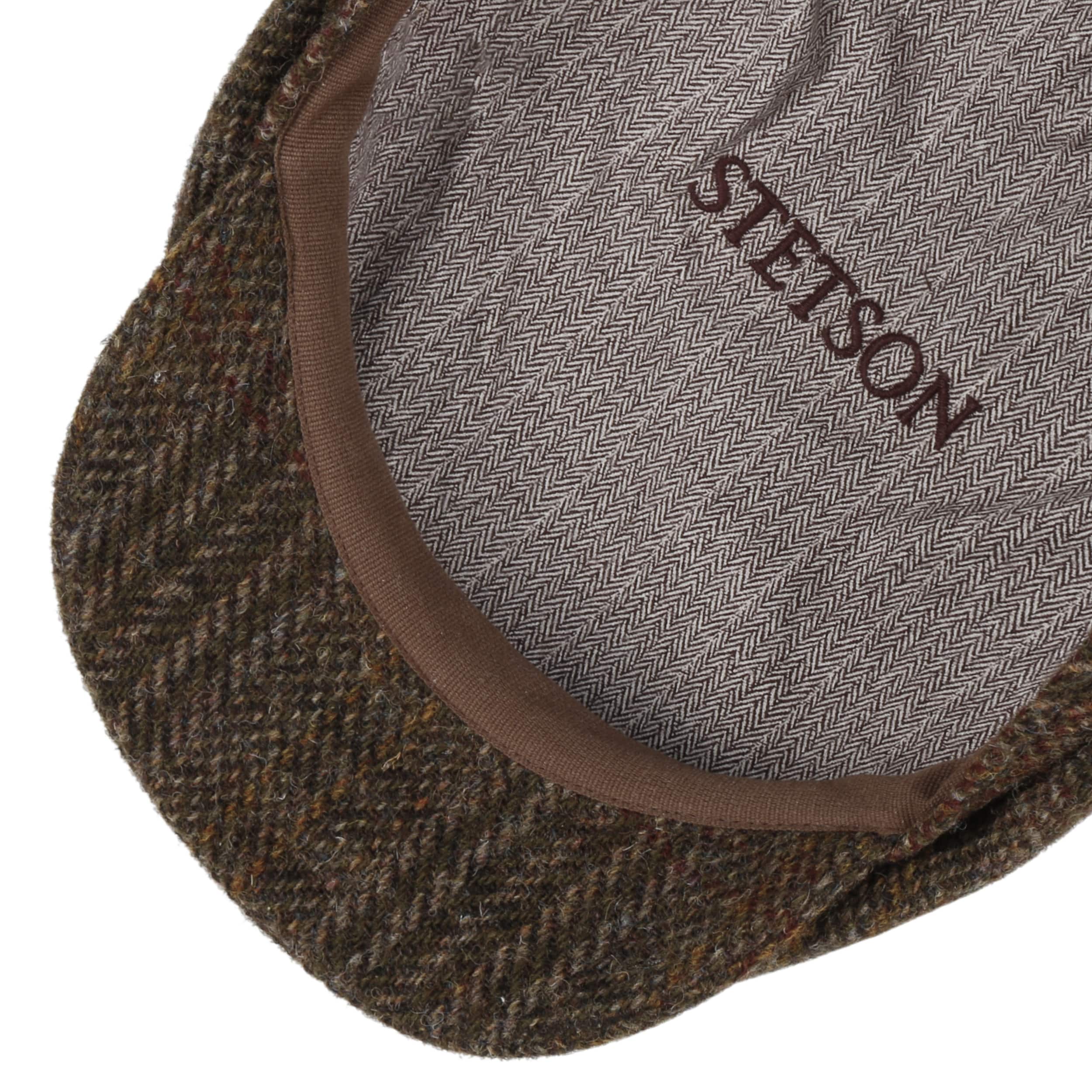 Burnet Harris Tweed Flat Cap by Stetson - 82,95