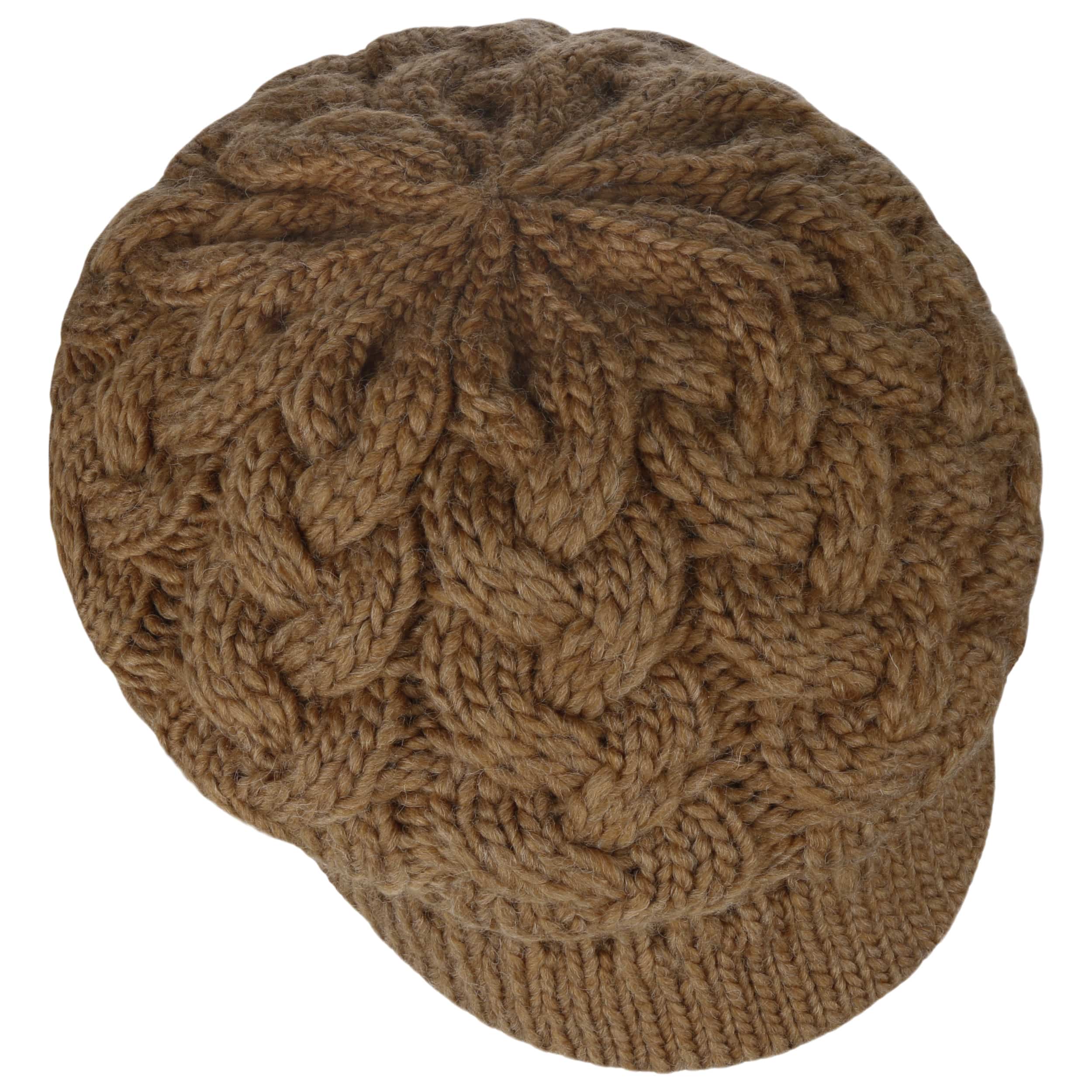 Cable Knit Beanie with Peak by Seeberger --> Shop Hats, Beanies & Caps ...