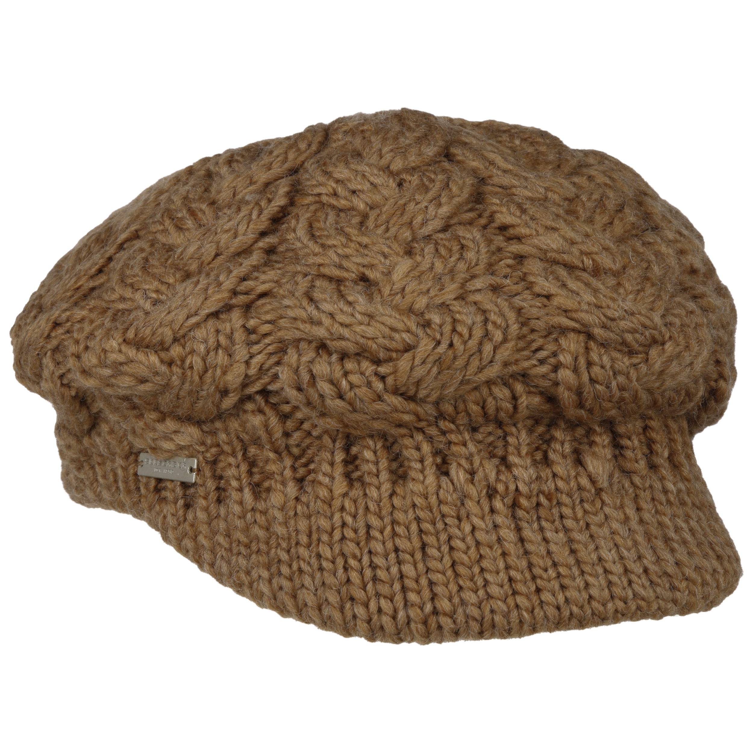Cable Knit Beanie with Peak by Seeberger --> Shop Hats, Beanies & Caps ...