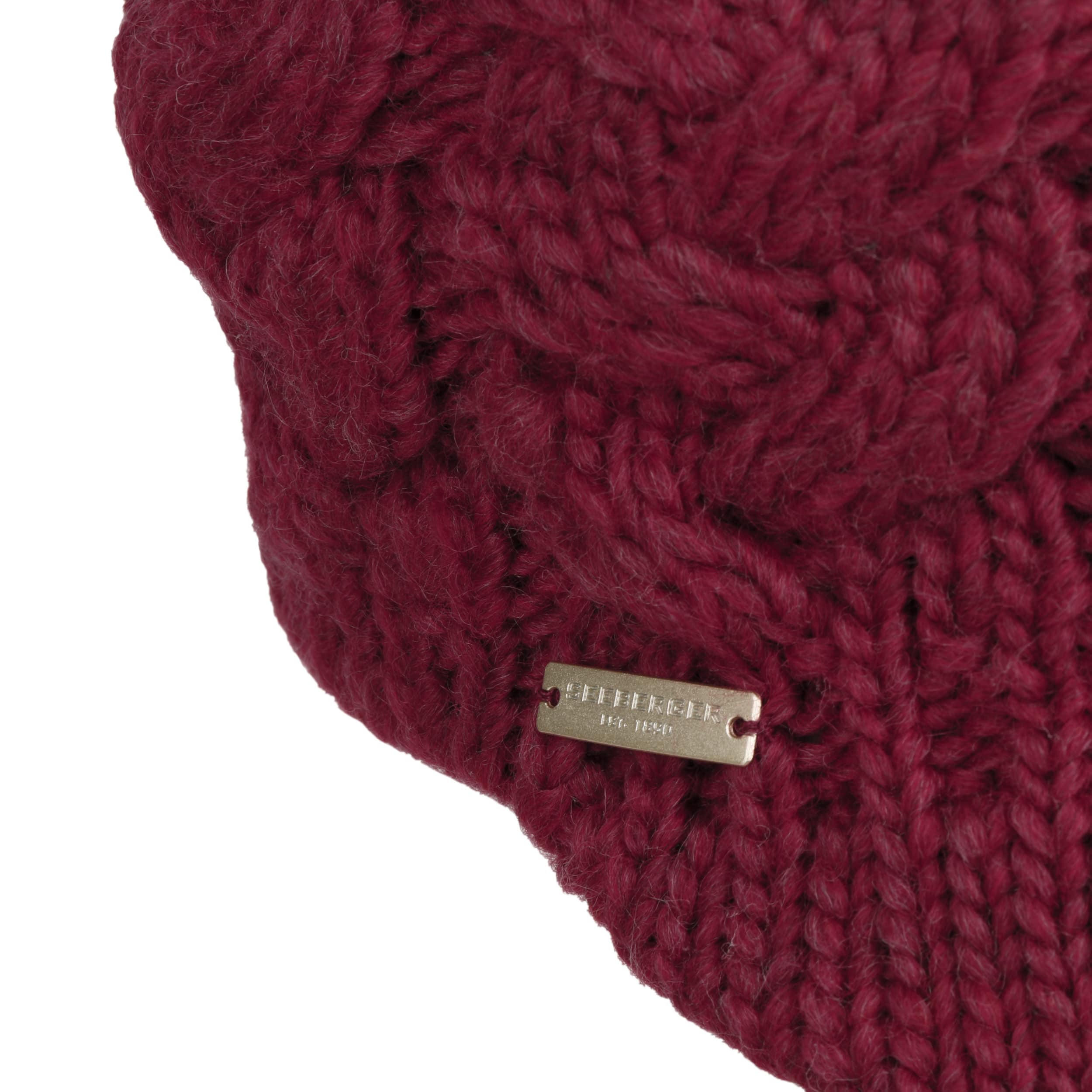 Cable Knit Beanie with Peak by Seeberger --> Shop Hats, Beanies & Caps ...