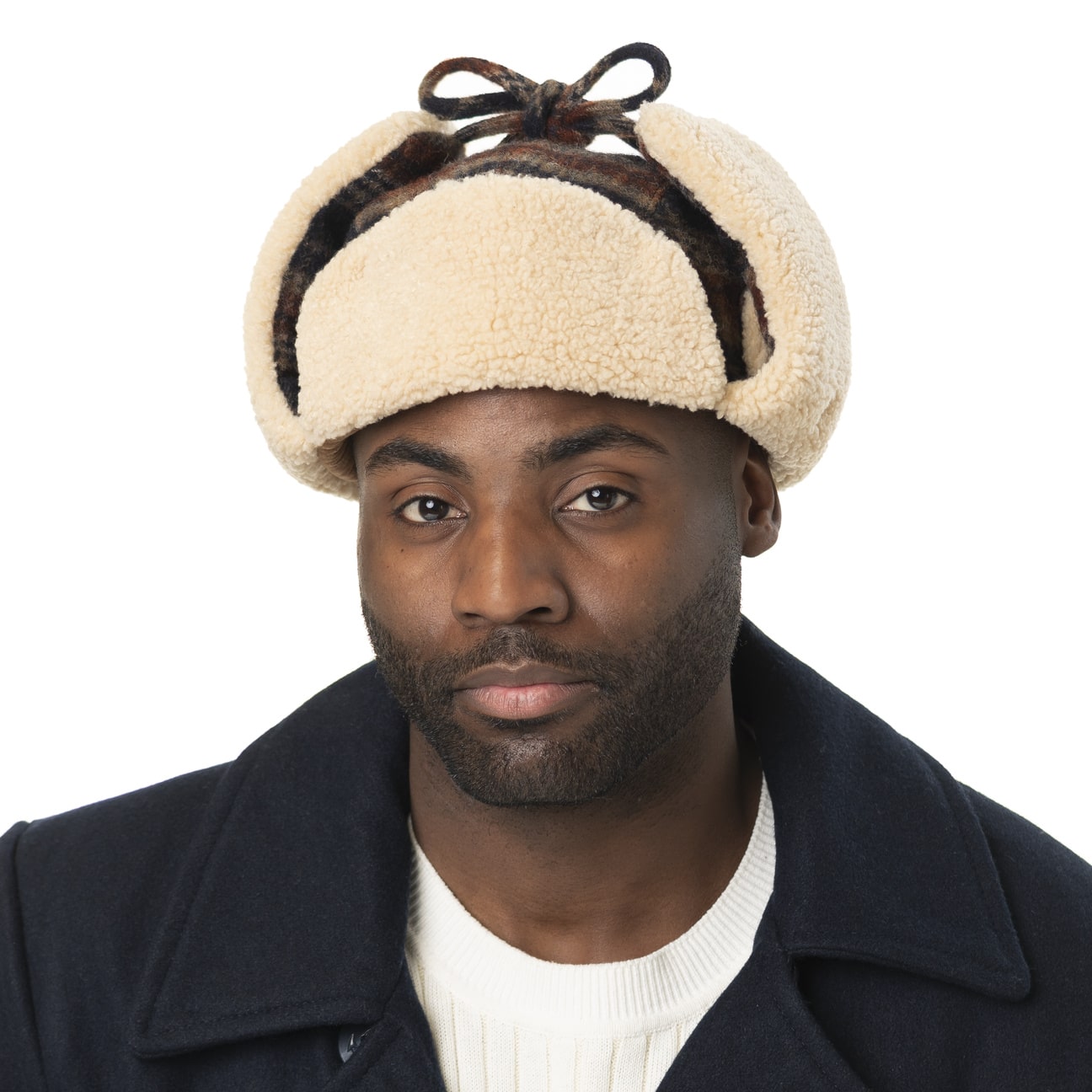 Checked Bomber Aviator Hat by Stetson - 139,00