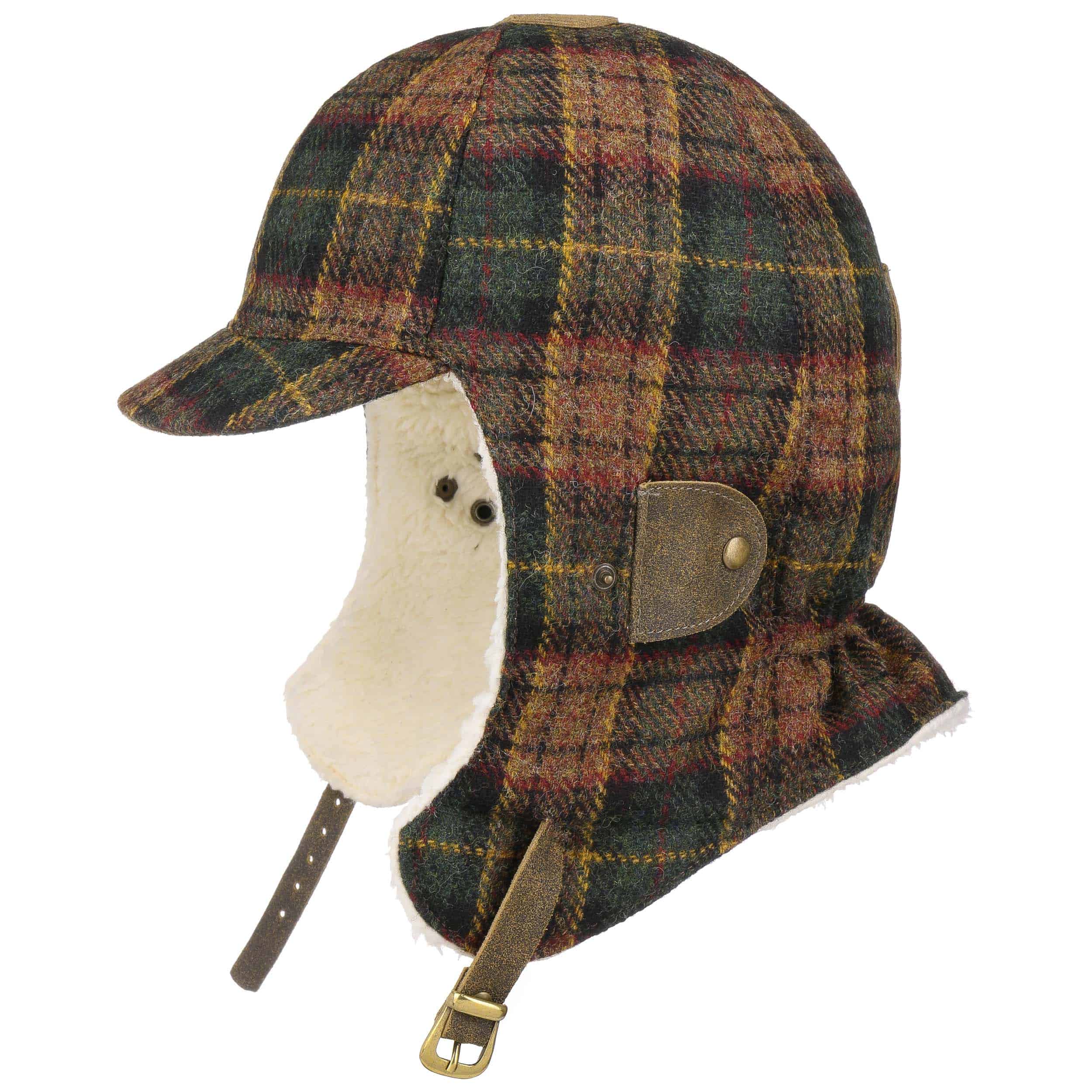 Checky Wool Felt Aviator Hat by Lierys - 155,95