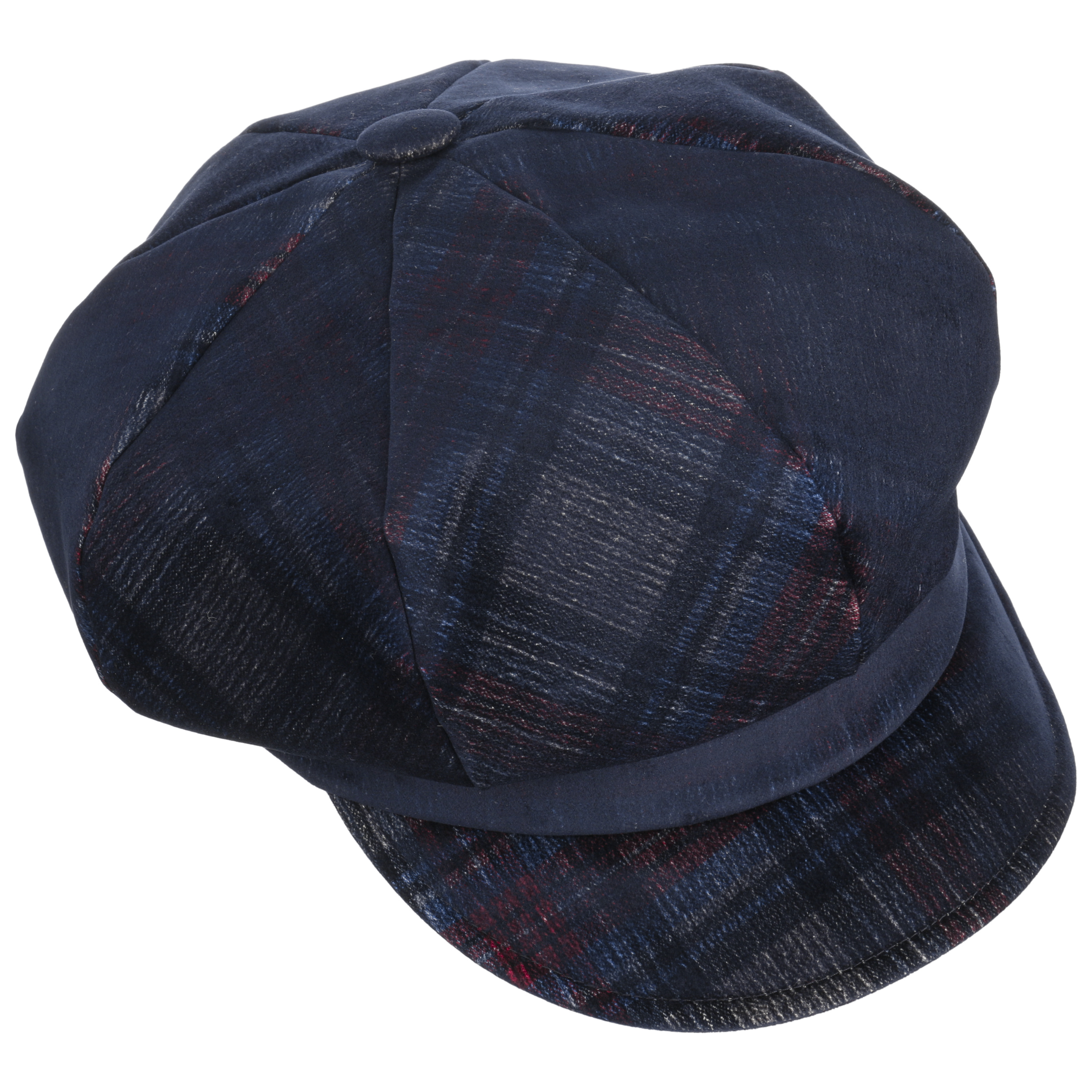 Cia Blue Check Newsboy Cap by Mayser - 53,95