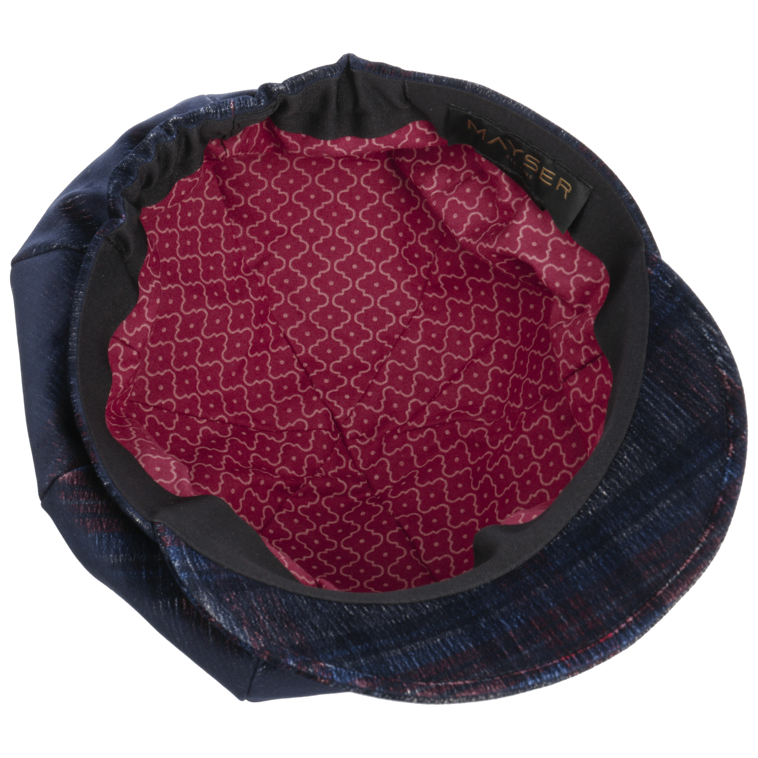 Cia Blue Check Newsboy Cap by Mayser - 53,95