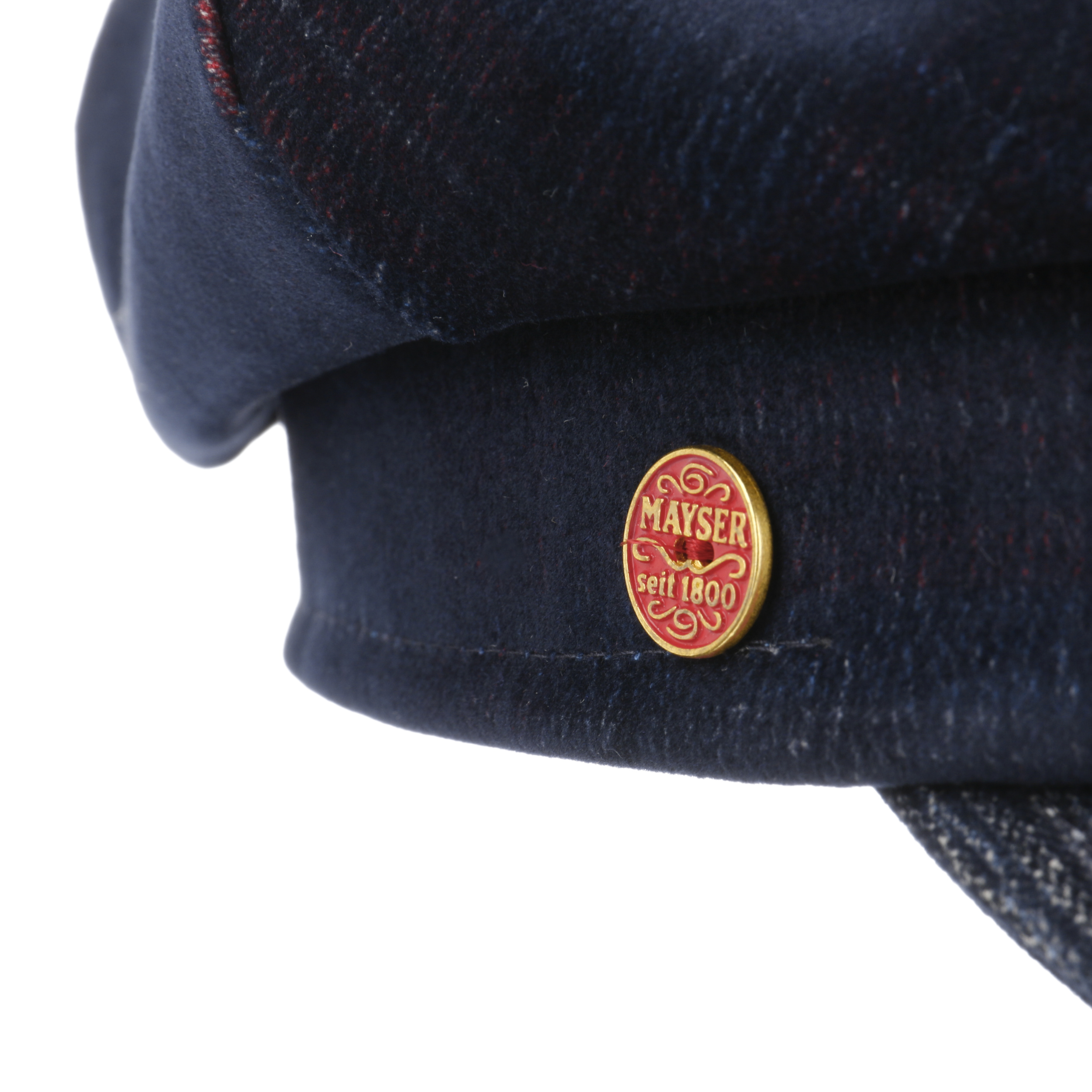 Cia Blue Check Newsboy Cap by Mayser - 53,95