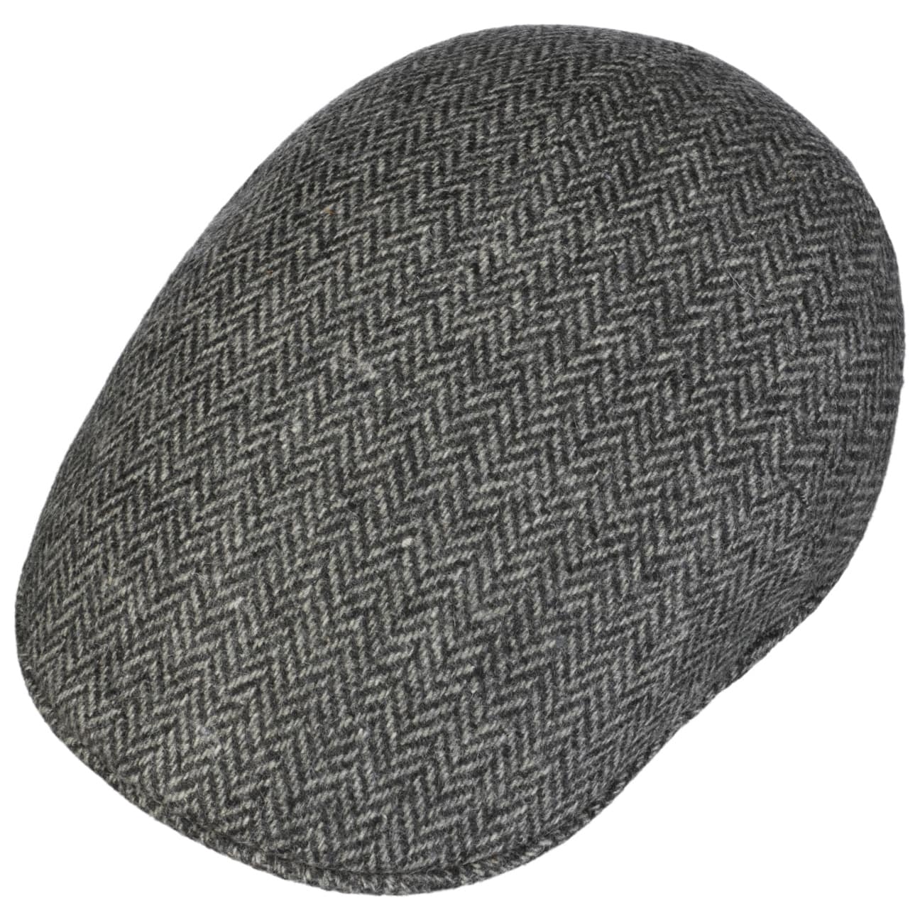 Classic Herringbone Flat Cap by Borsalino - 108,95