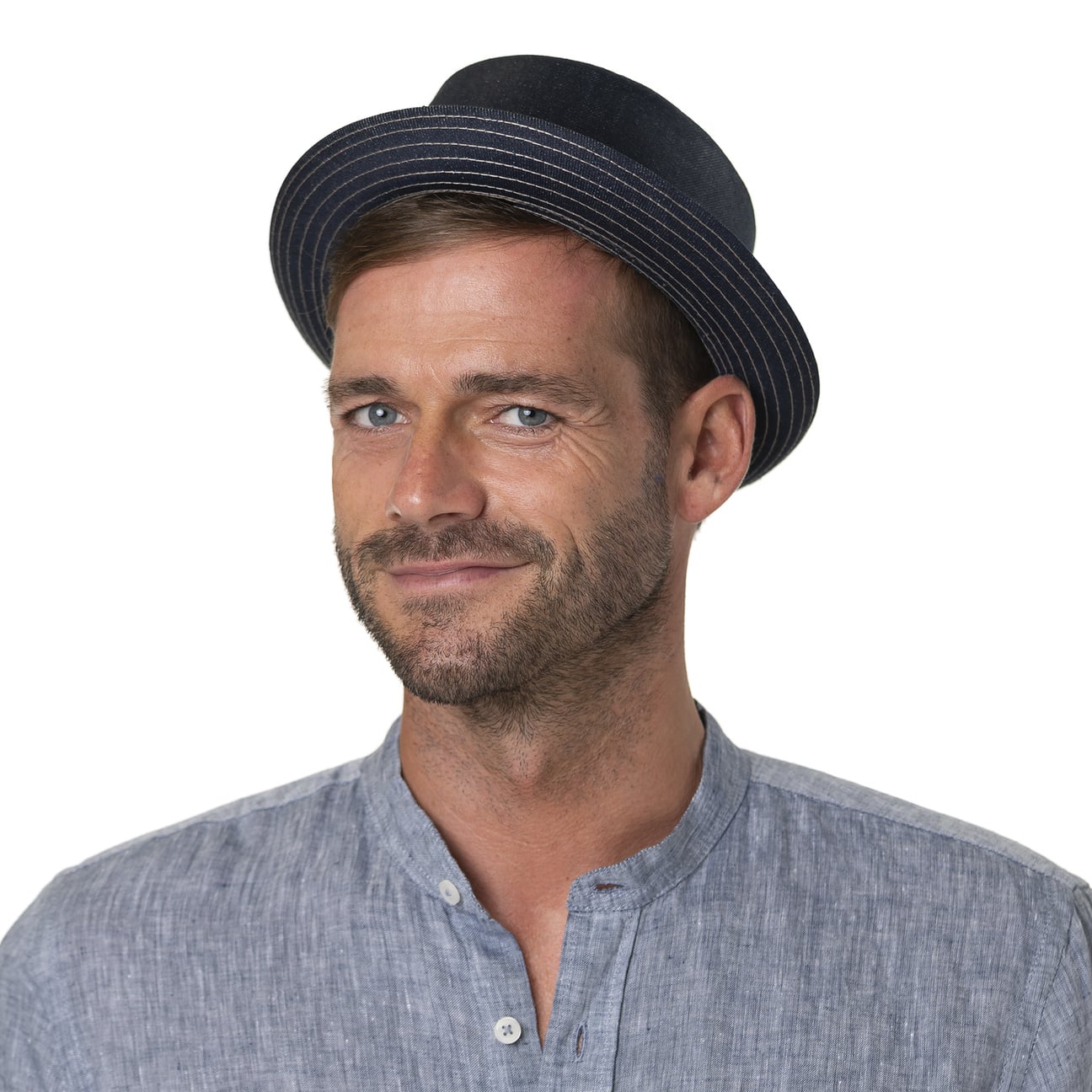 Classic Pork Pie Denim Hat by Stetson - 89,00