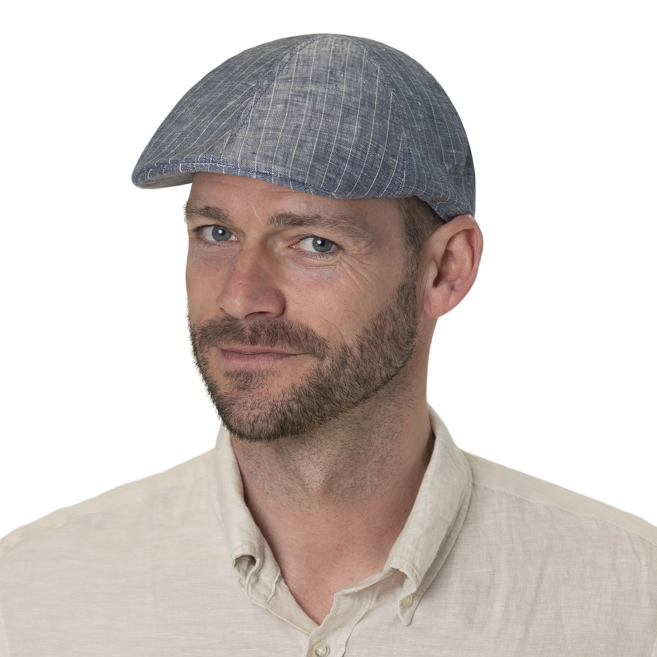 Classic Stripes Linen Flat Cap by Lipodo - 32,95