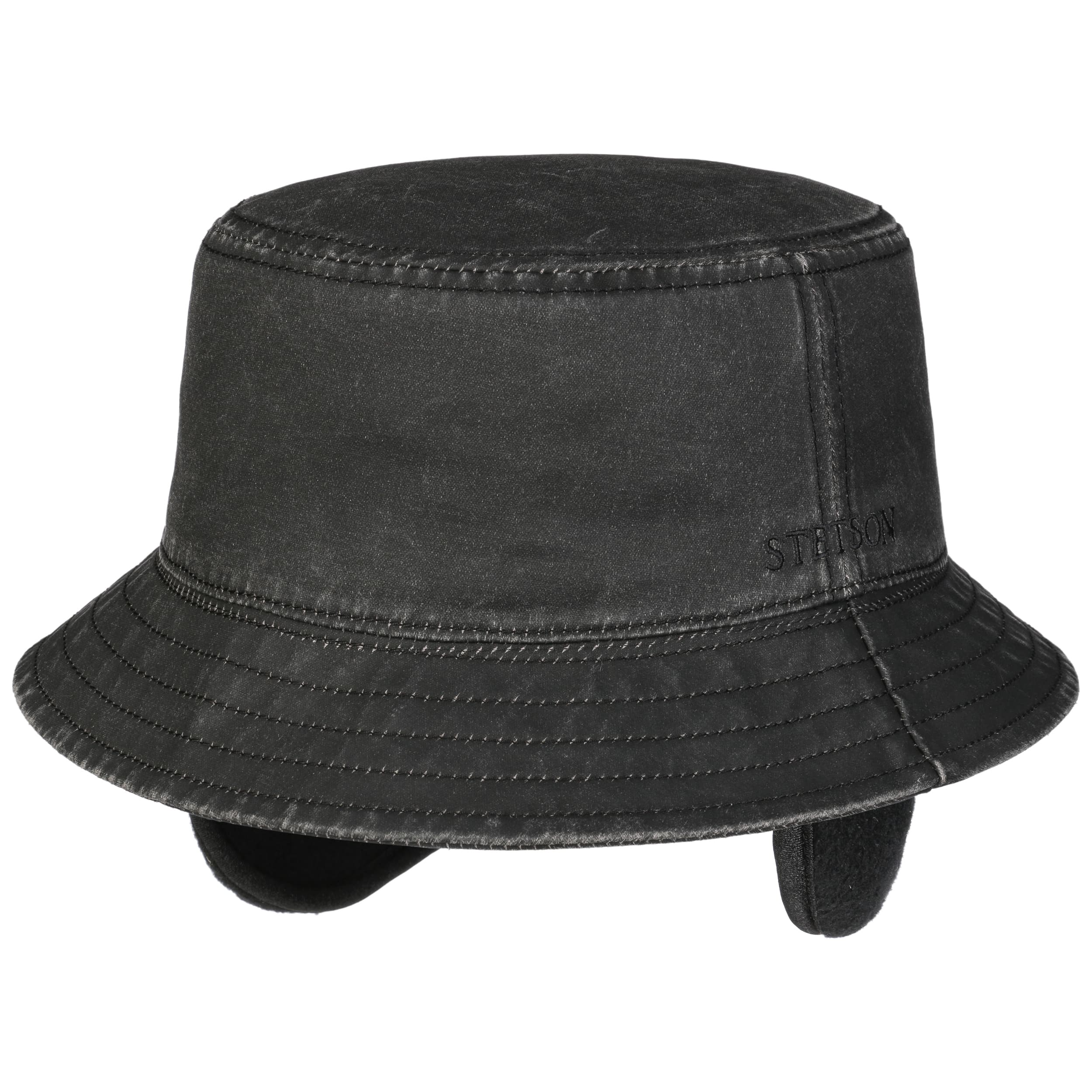 Cloth Bucket Hat with Ear Flaps by Stetson - 89,00