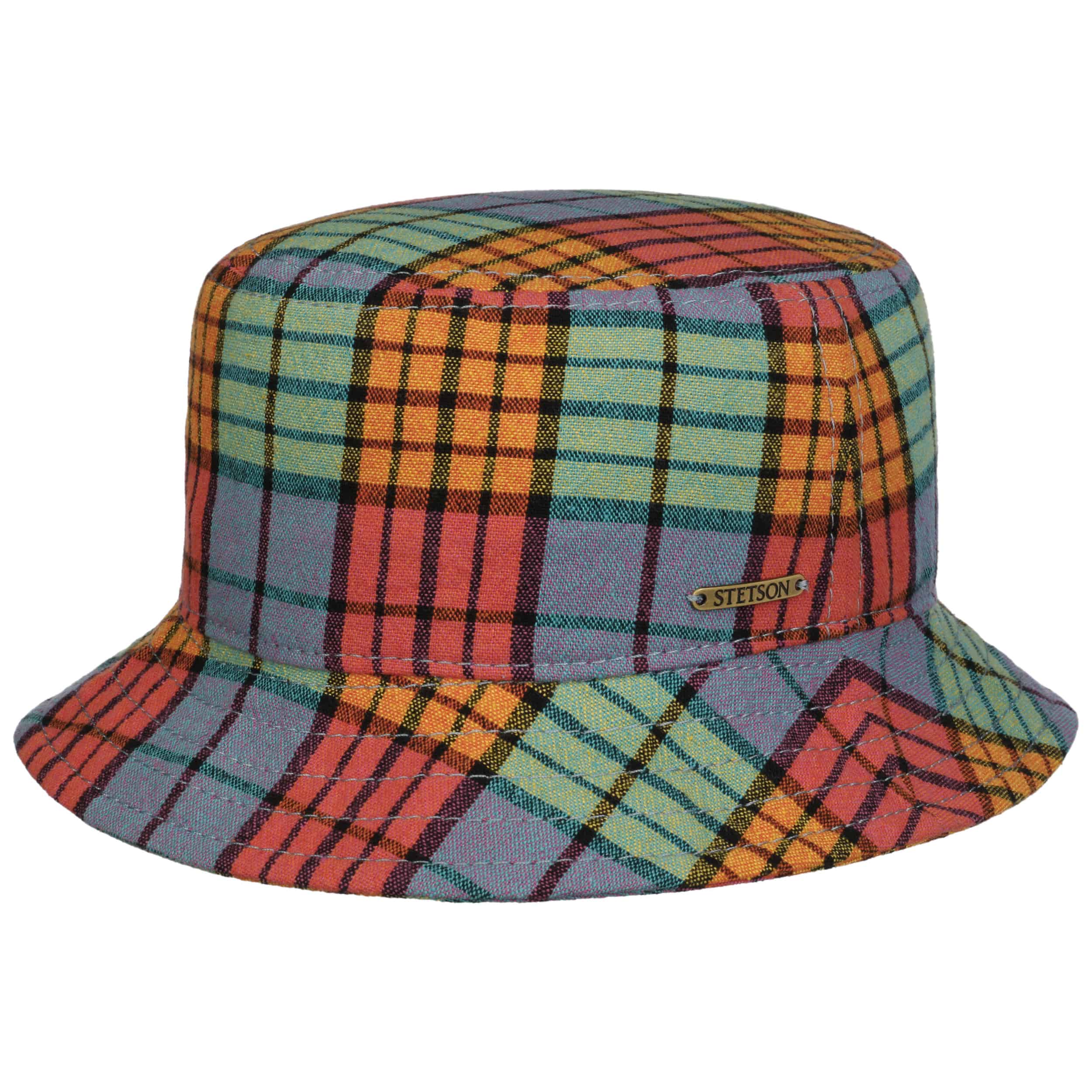 Colour Check Bucket Cloth Hat by Stetson - 93,45
