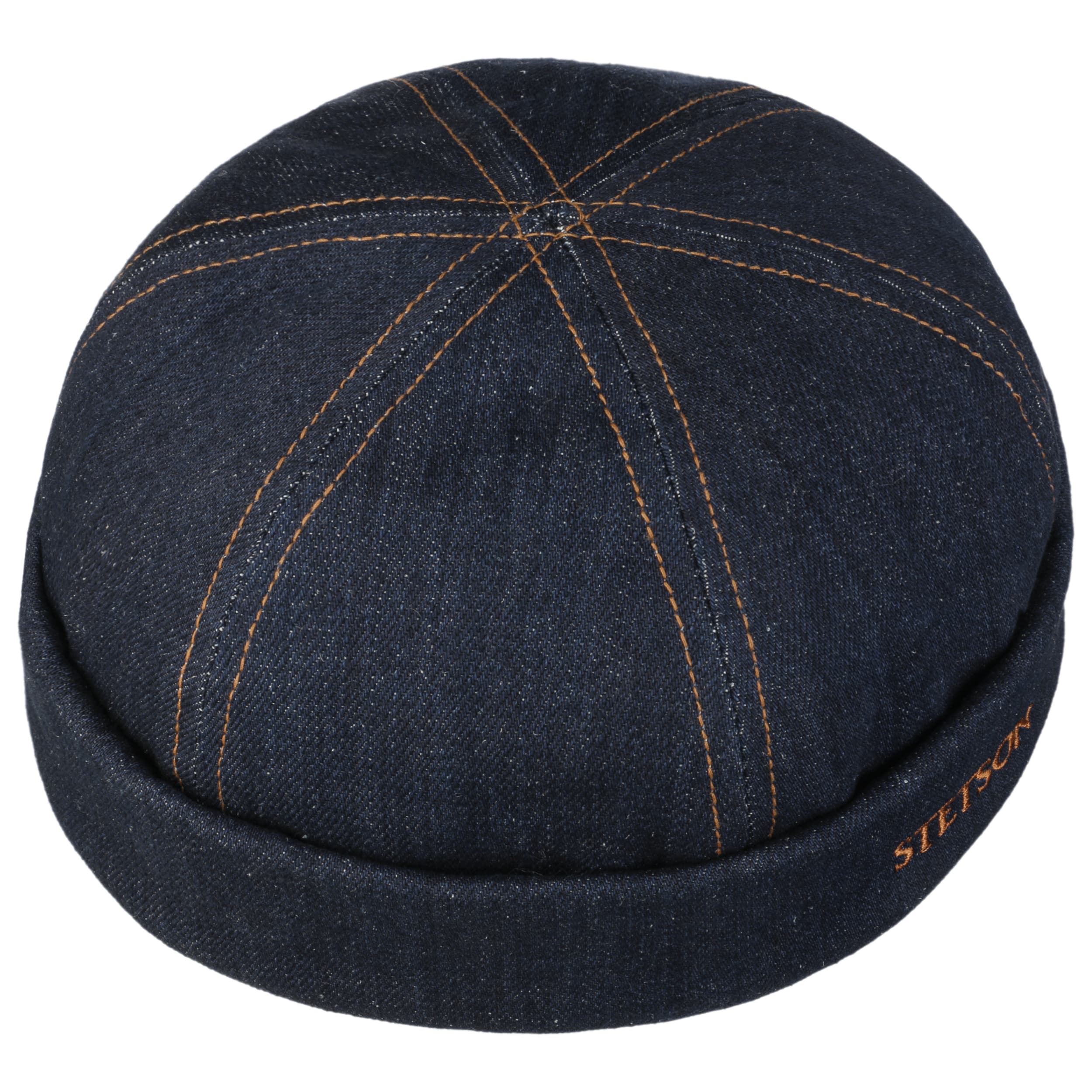 Contrast Stitch Denim Docker Hat by Stetson - 89,00
