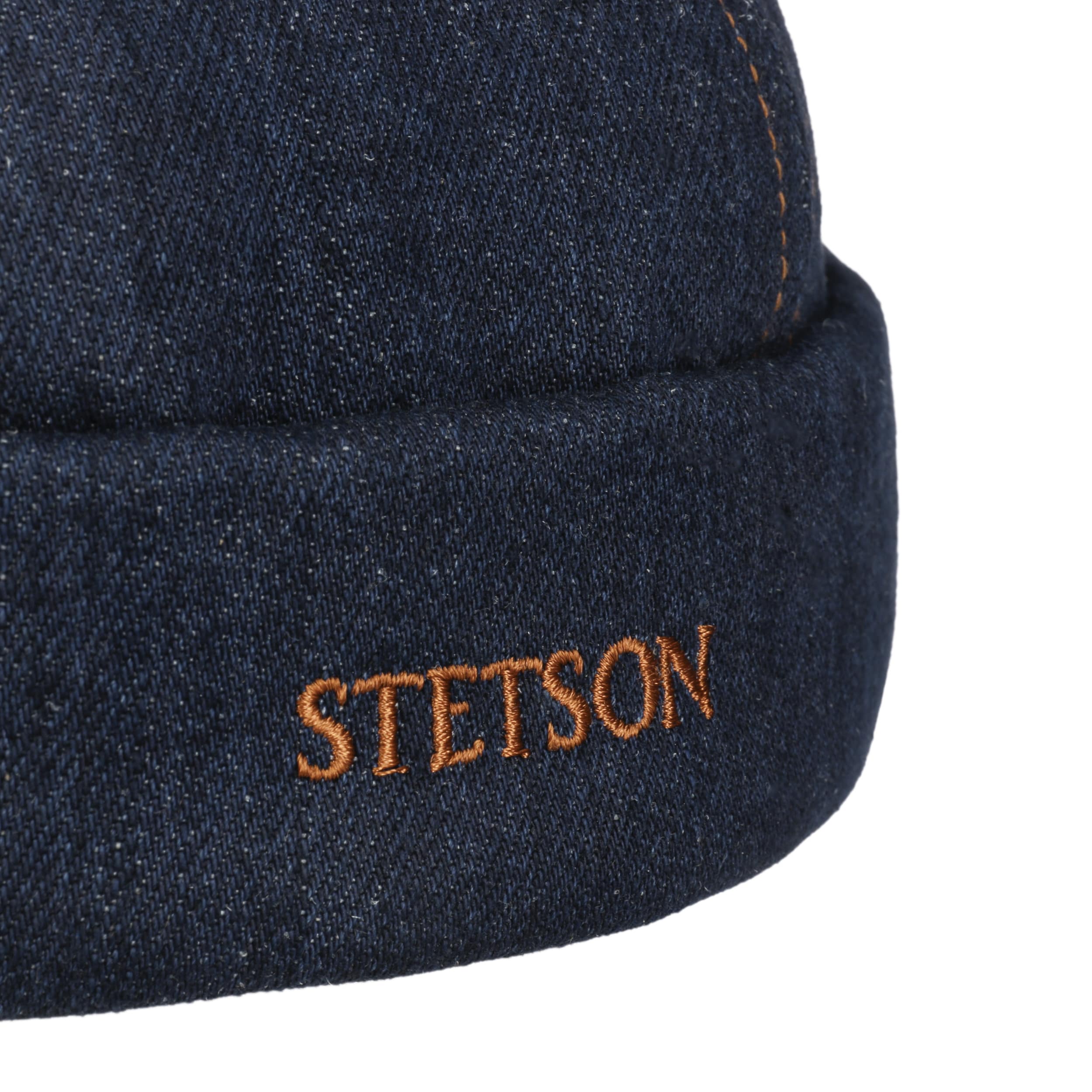 Contrast Stitch Denim Docker Hat by Stetson - 89,00