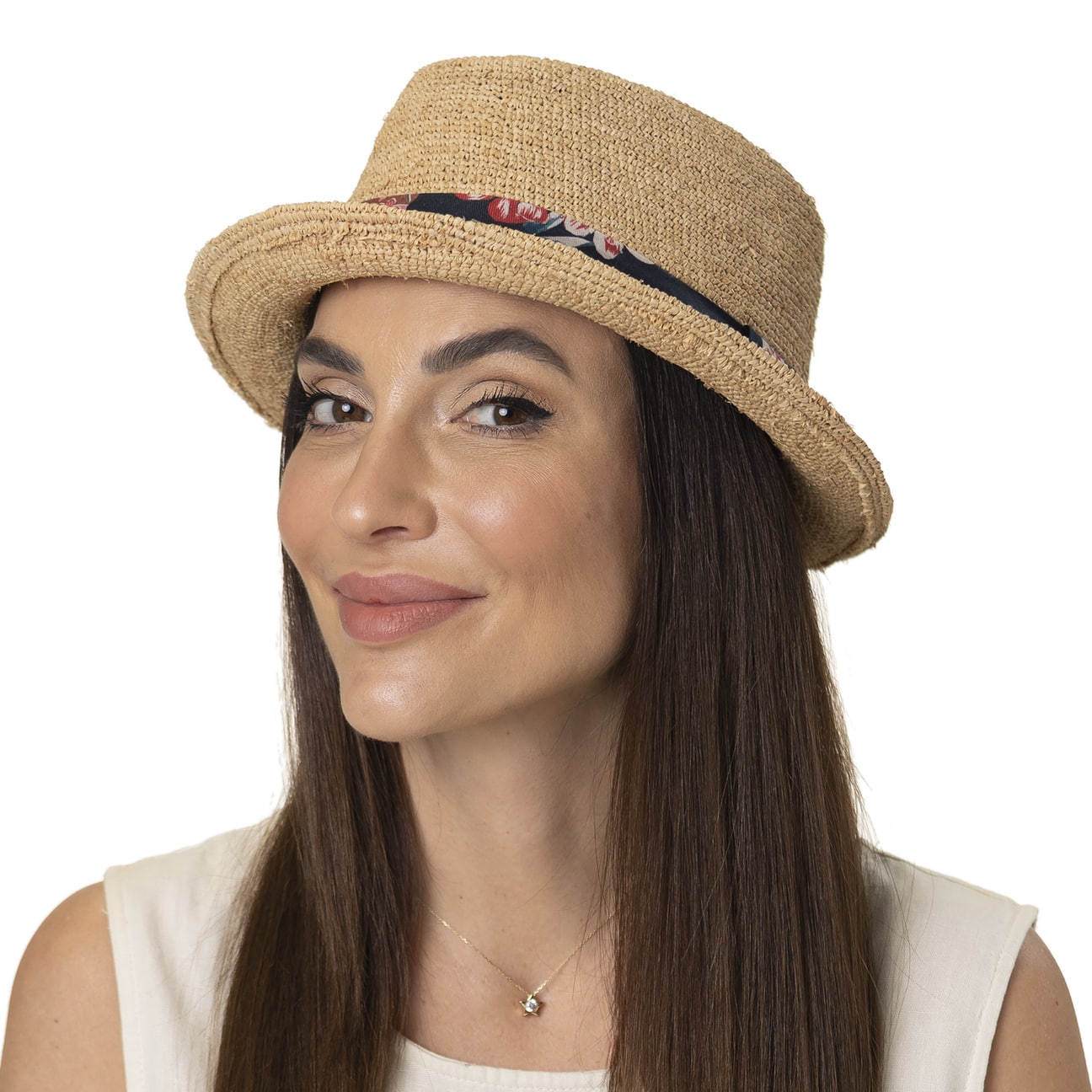 Crochet Diamond Raffia Hat by Stetson - 82,95