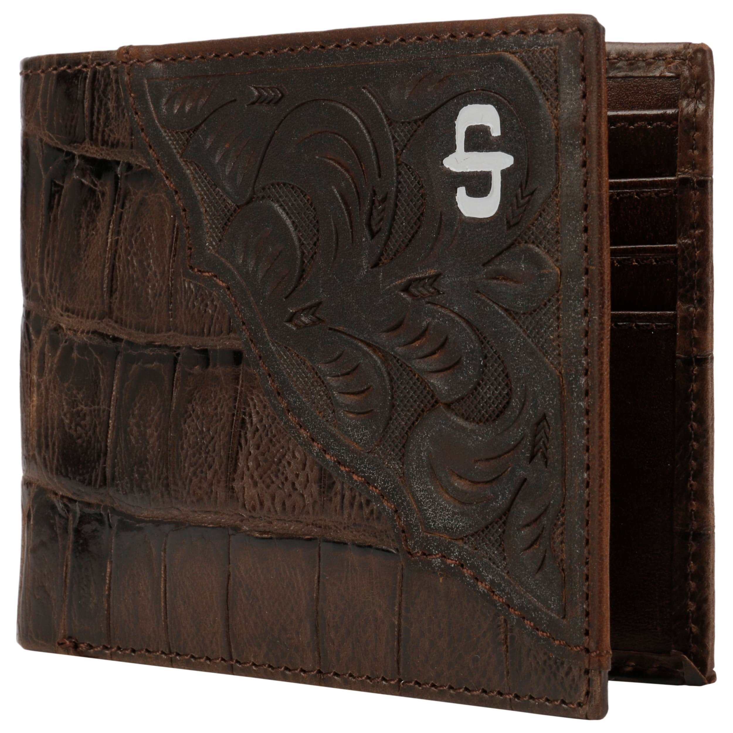 Croco Embossed Leather Bi-Fold Wallet by Stetson - 90,00