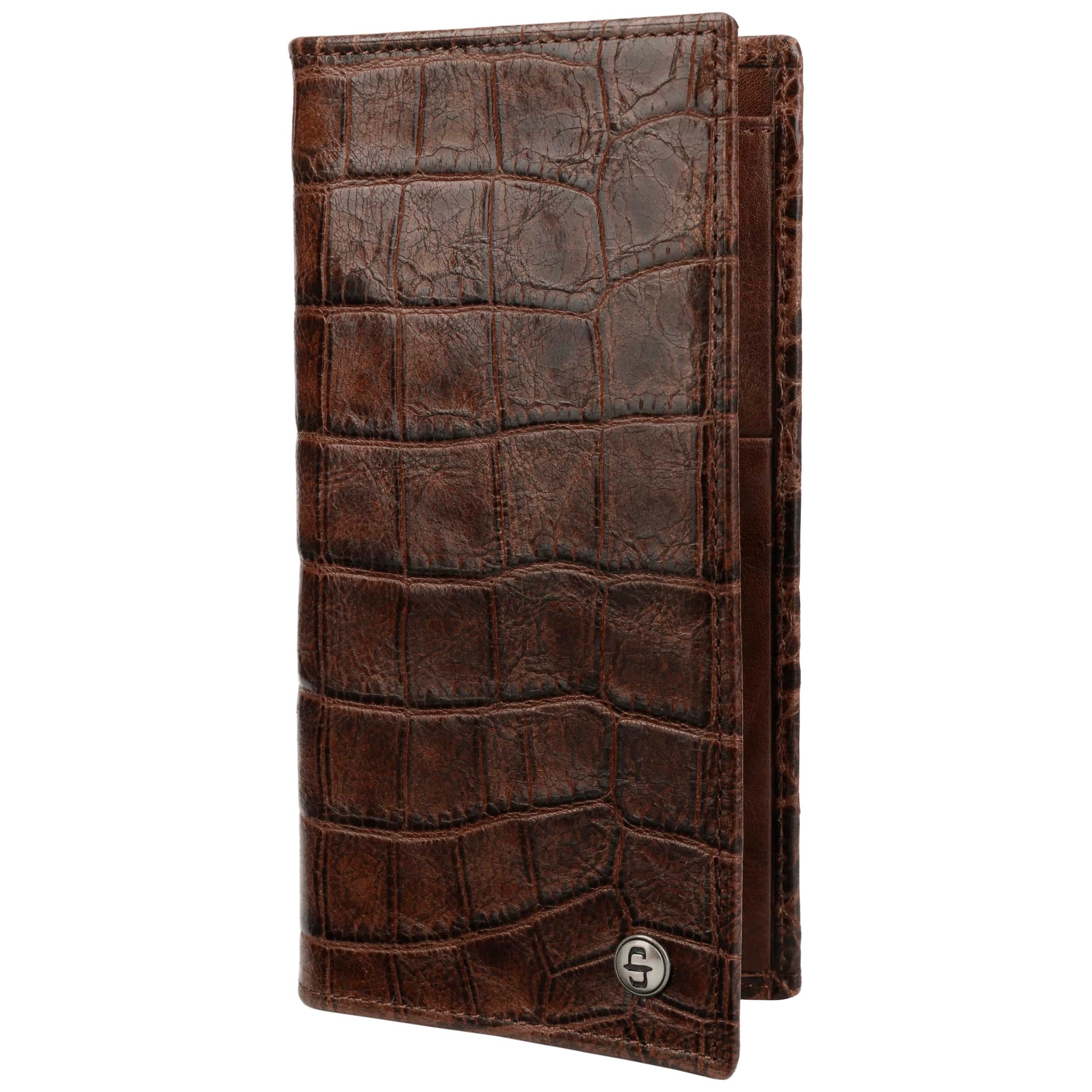 Croco Embossed Leather Checkbook by Stetson - 114,95